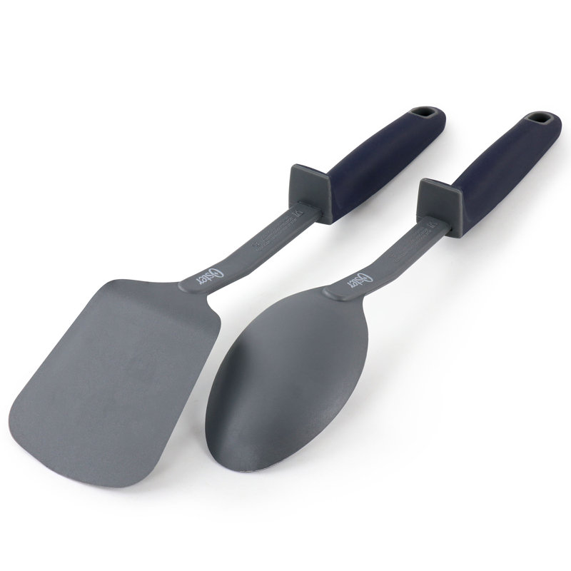 Oster Bluemarine 2 Piece Turner and Spoon Utensil Set in Navy Blue ...