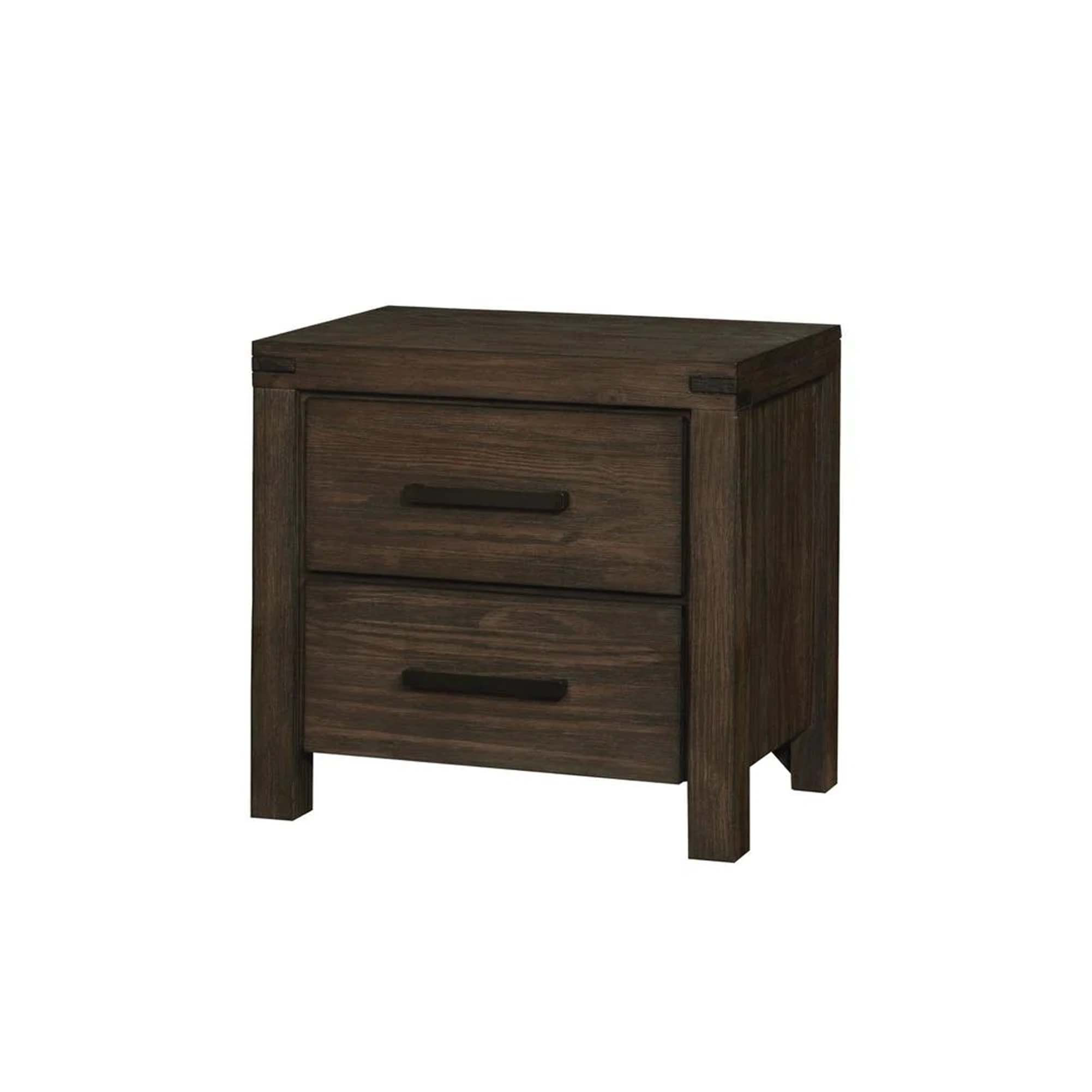 Millwood Pines Rustic Style Wire-Brushed Rustic 1Pc Nightstand Bedroom ...