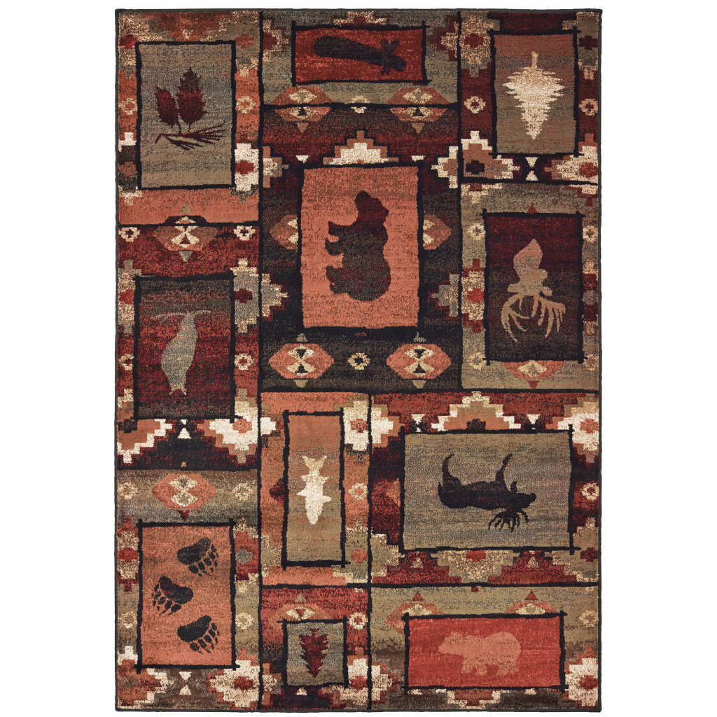 Bungalow Rose 8' X 10' Brown Rust Berry Sage Green Gold And Ivory ...