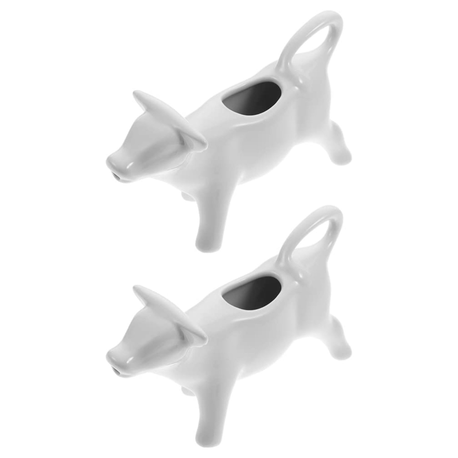 Ophelia & Co. 2Pcs Ceramic Creamer Pitcher Cow Shape Milk Jug Coffee ...