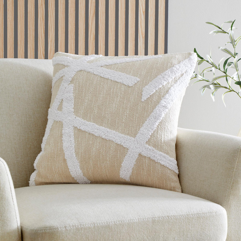 17 Stories Suheera Natural Square Throw Filled Cushion | Wayfair.co.uk
