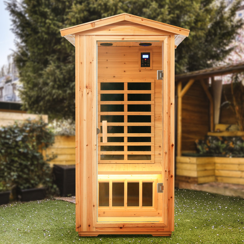 Healthomse One Person Far Infrared Old Fir Outdoor Sauna Room | Wayfair