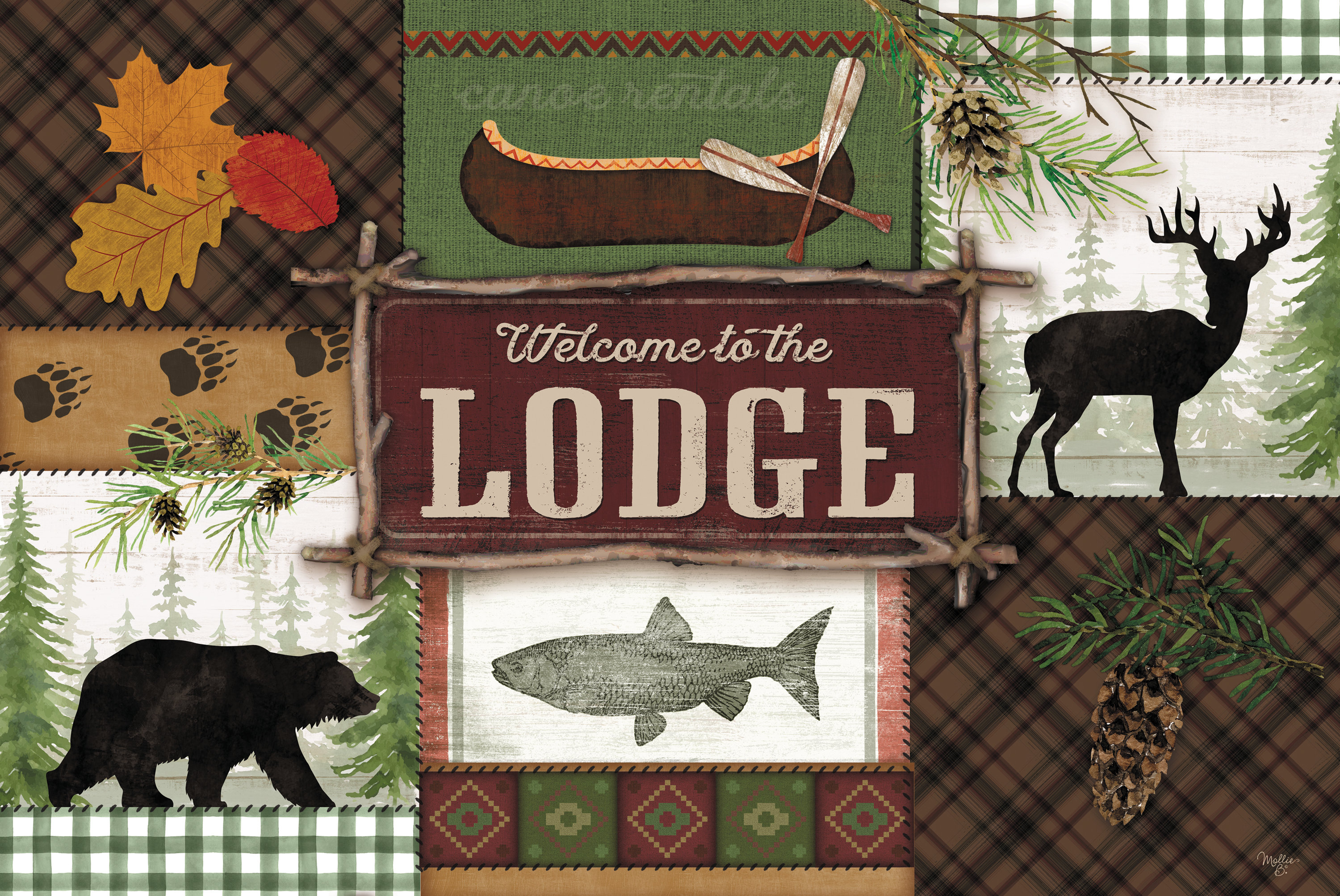 Millwood Pines Janetlee Welcome To The Lodge On Canvas by Mollie B ...