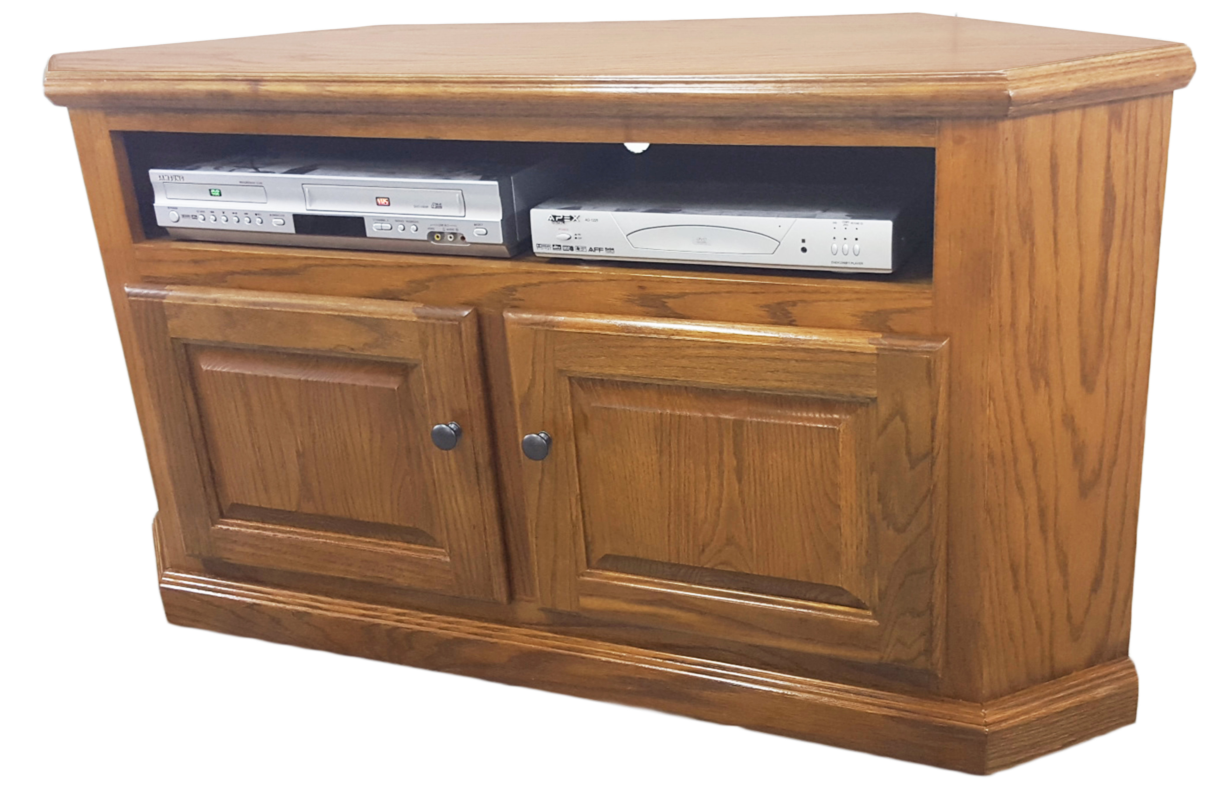 Darby Home Co Cloninger Solid Wood Corner unit TV Stand for TVs up to ...