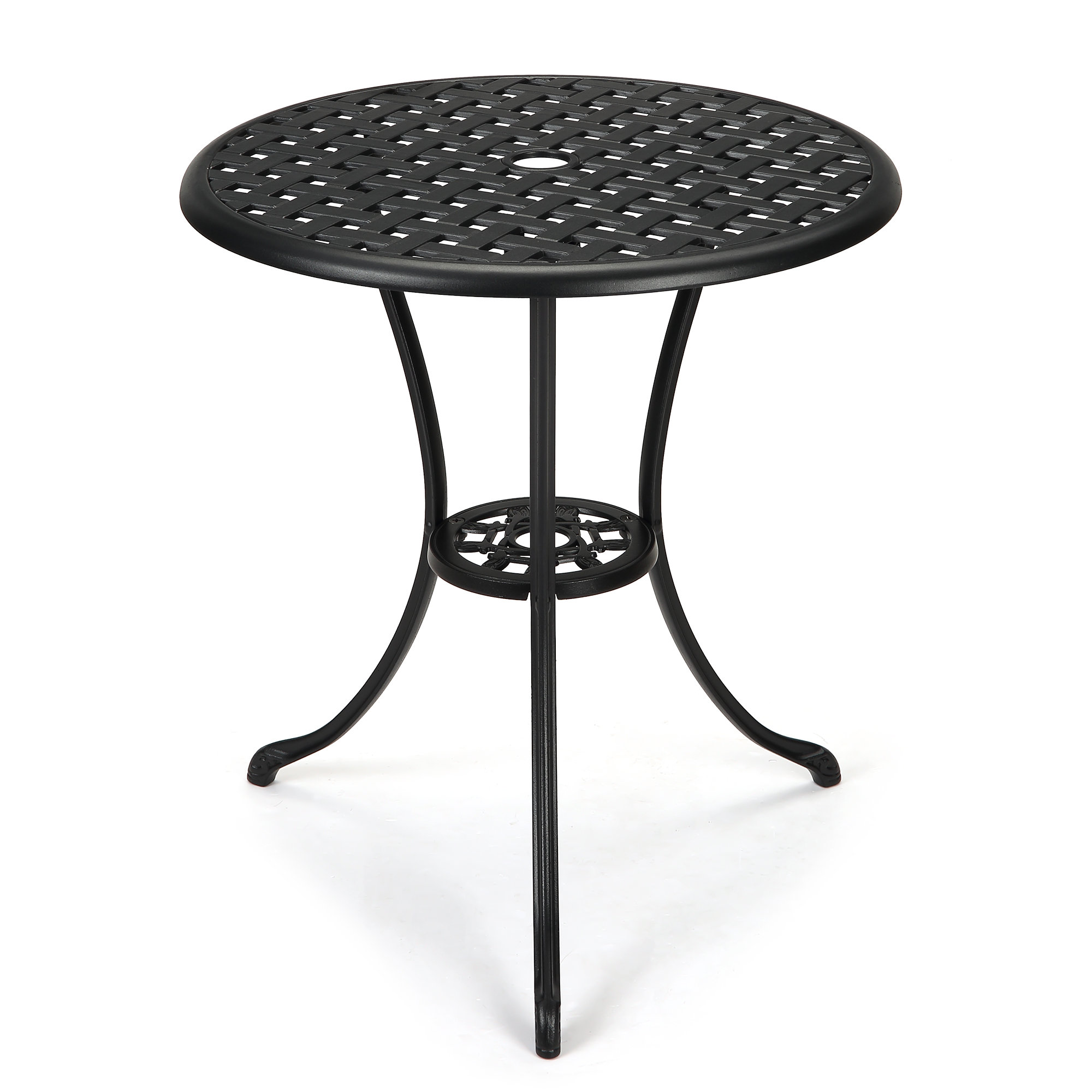 Charlton Home 24" Round Patio Bistro Table Outdoor Coffee Table Cast ...