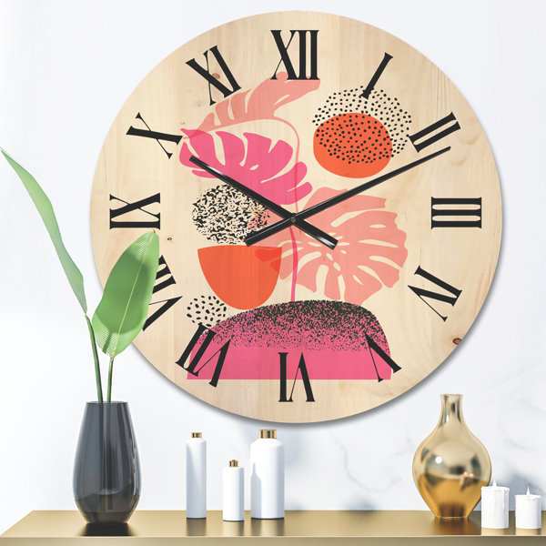 East Urban Home Solid Wood Wall Clock - Wayfair Canada