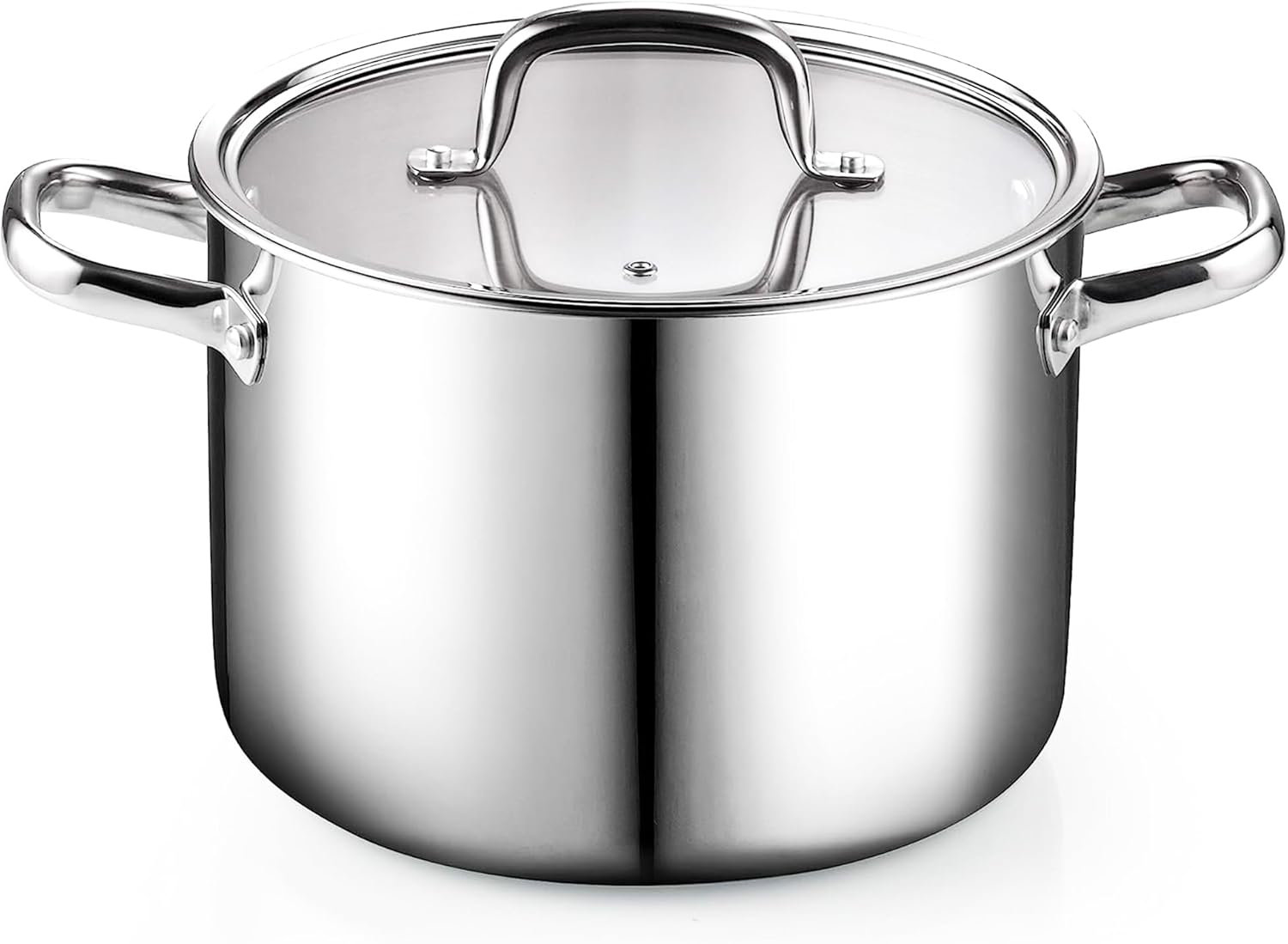 Cook N Home Stainless Steel Stockpot With Lid 6 Quart, Tri-ply Clad ...