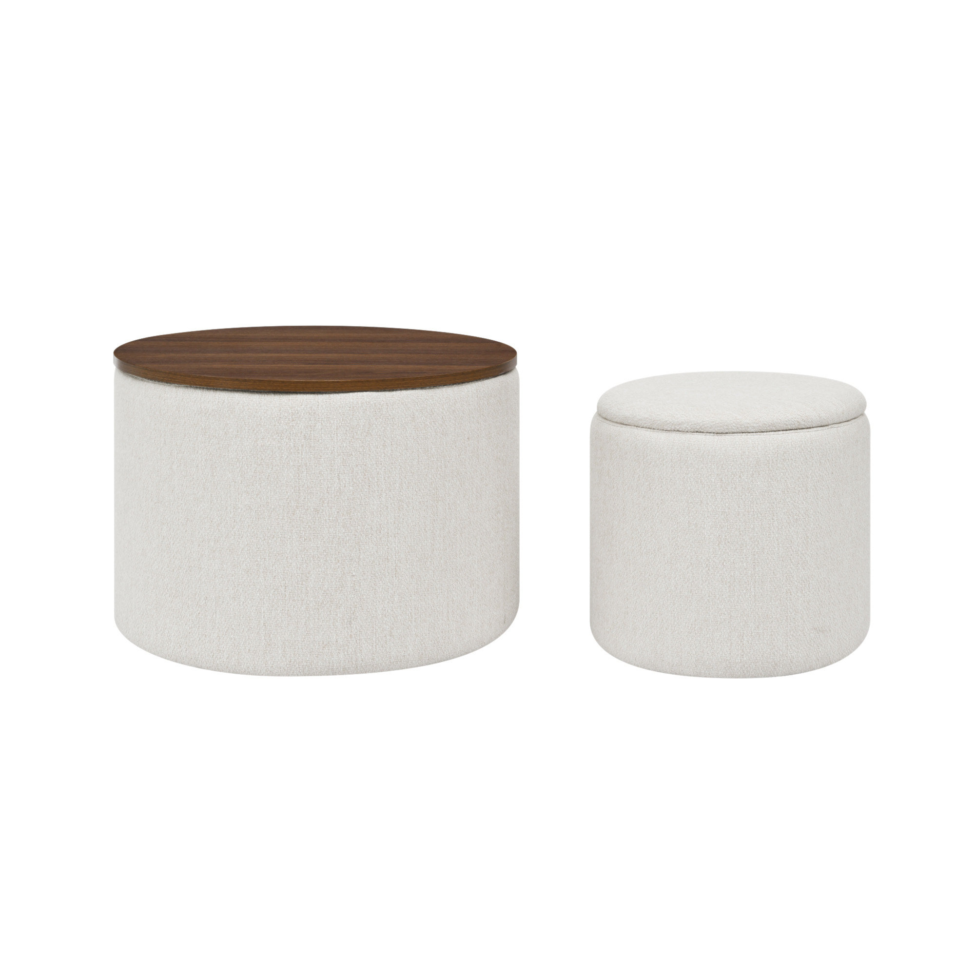 Latitude Run® Versatile Chenille Storage Ottoman With Stylish Design ...