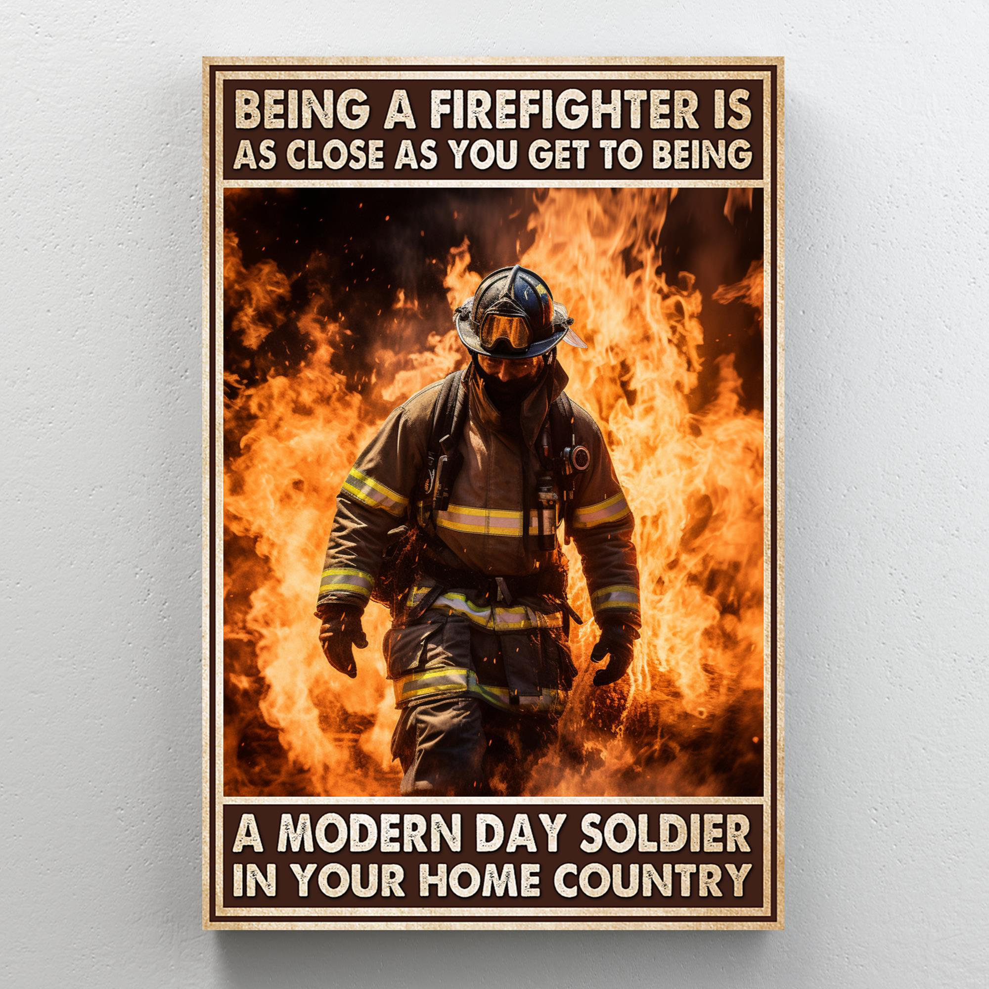 Trinx Being A Firefighter - 1 Piece Rectangle Graphic Ar Being A ...