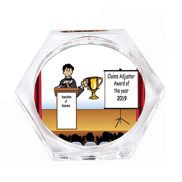 Printed Perfection Personalized Award, Male Drink Coaster Gift Set (4 ...