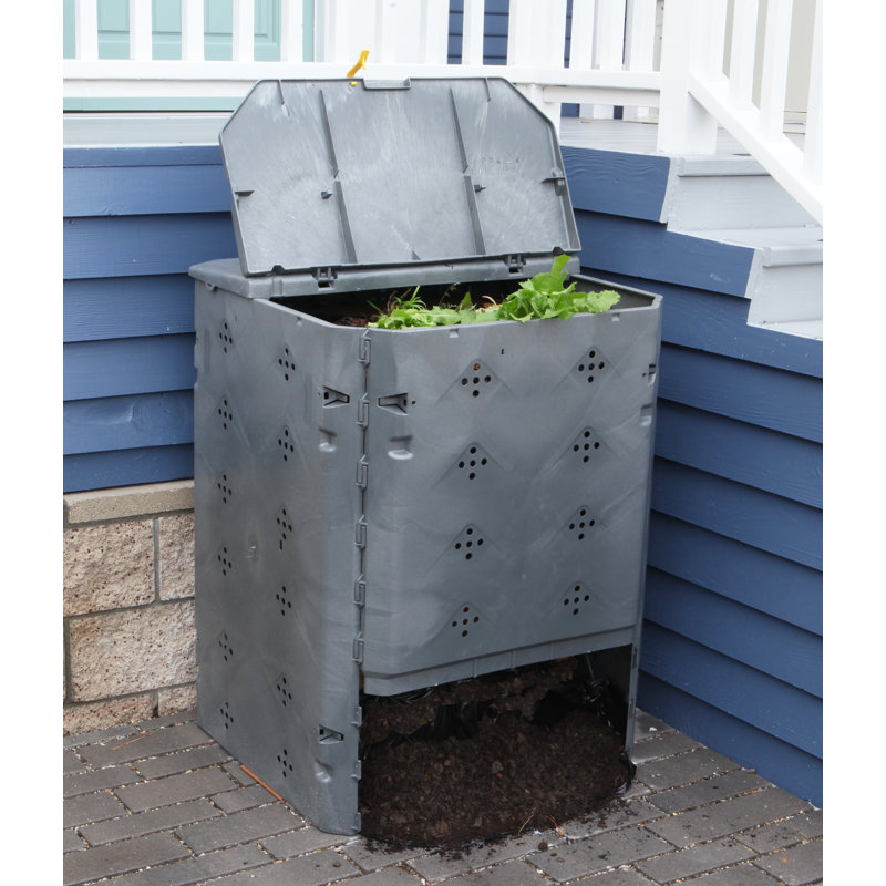 Juwel 160 Gal. Plastic Odor Resistant Outdoor Stationary Composter with ...