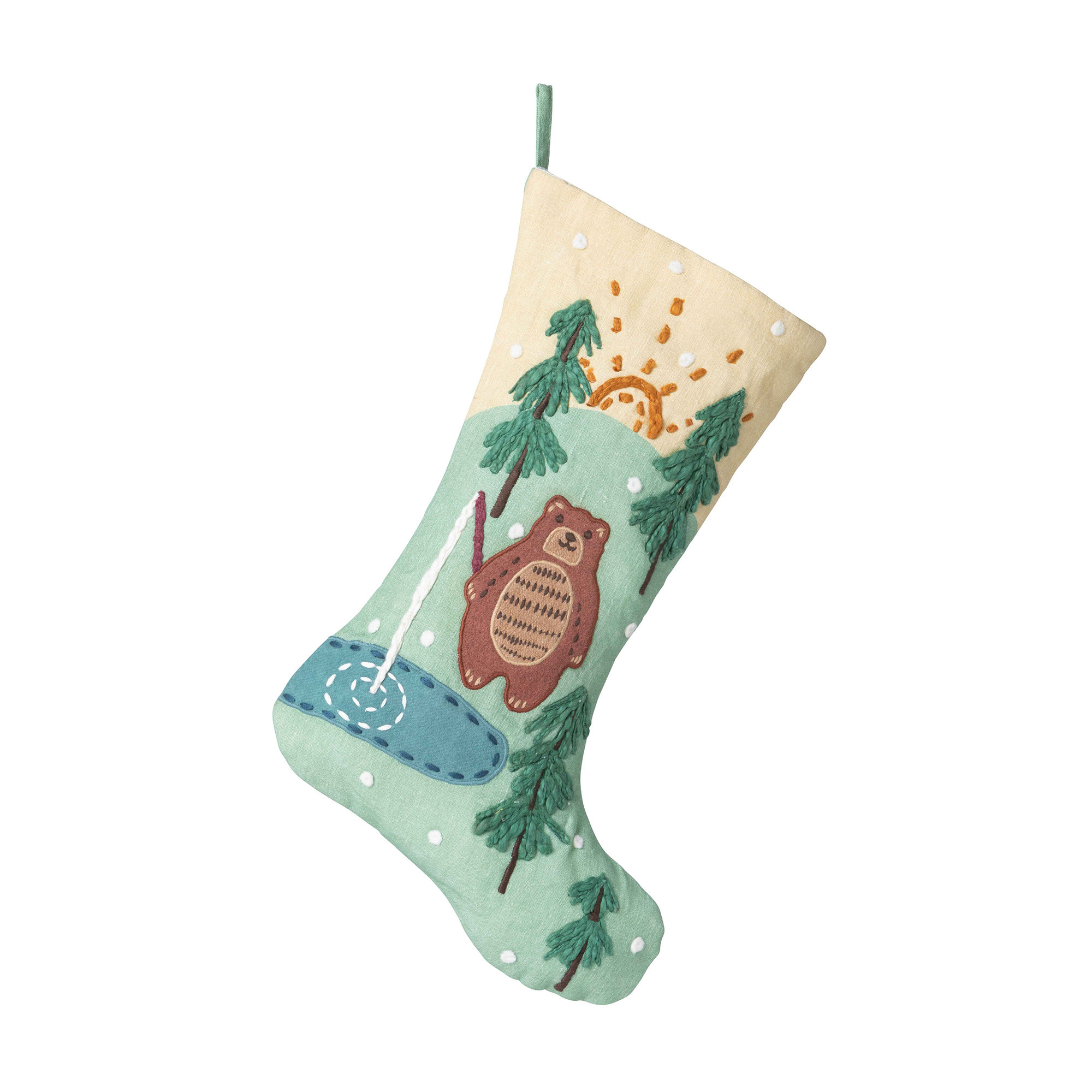 Park Hill Collection Cabin Cozy Linen Stocking | Wayfair