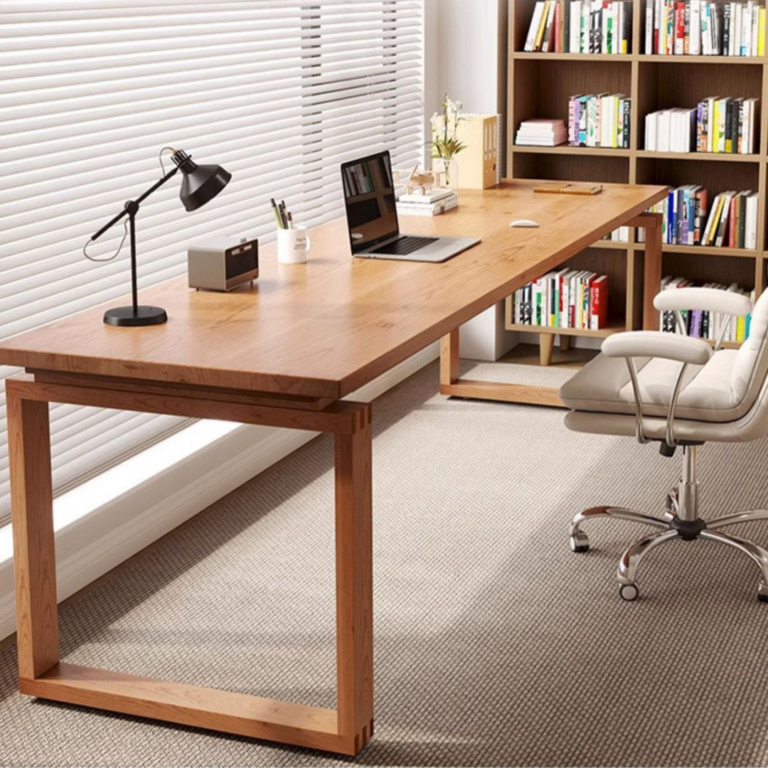 Furnire Lewi Burlywood Rectangular Solid Wood desks | Wayfair