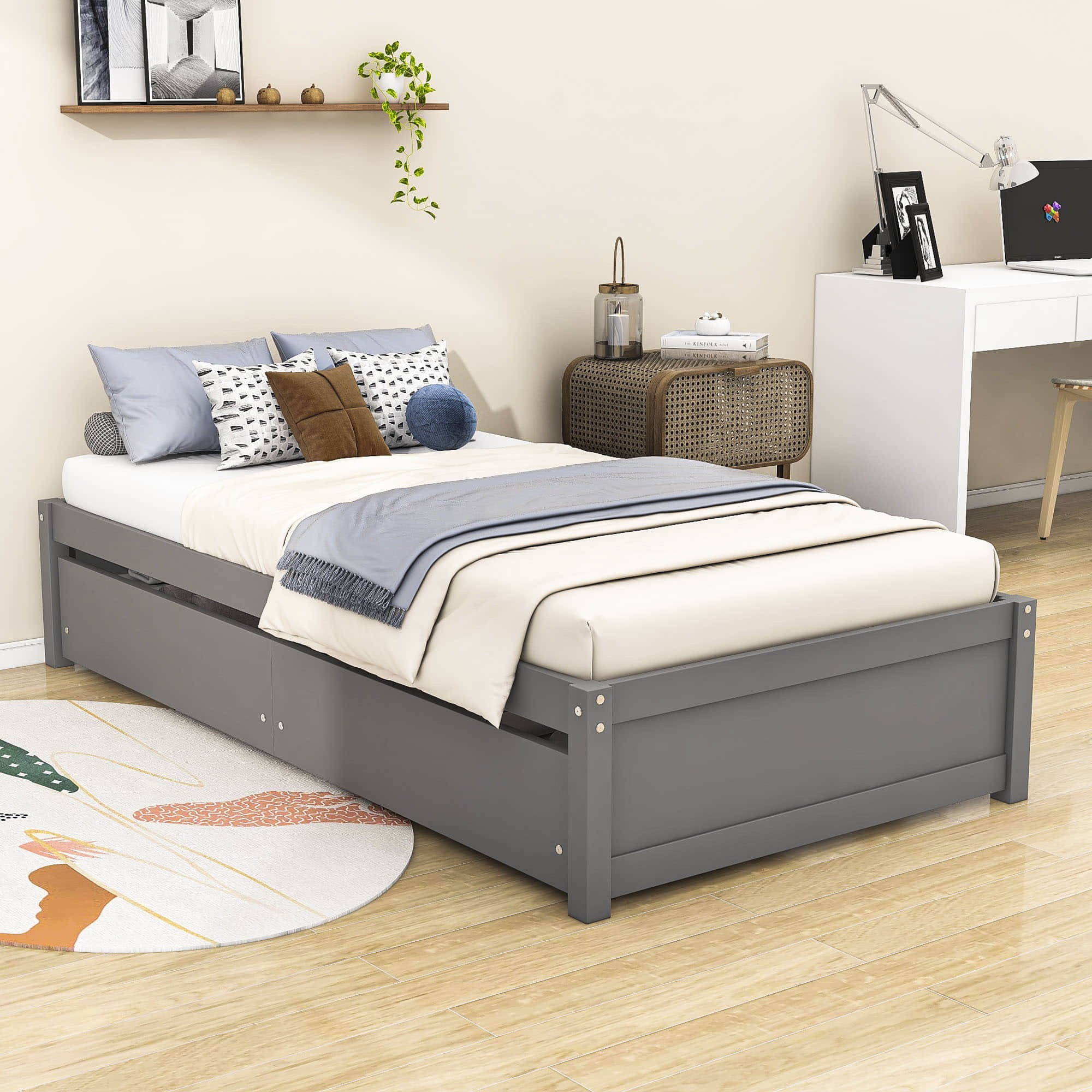 Red Barrel Studio Twin Storage Platform Bed with Drawers | Wayfair