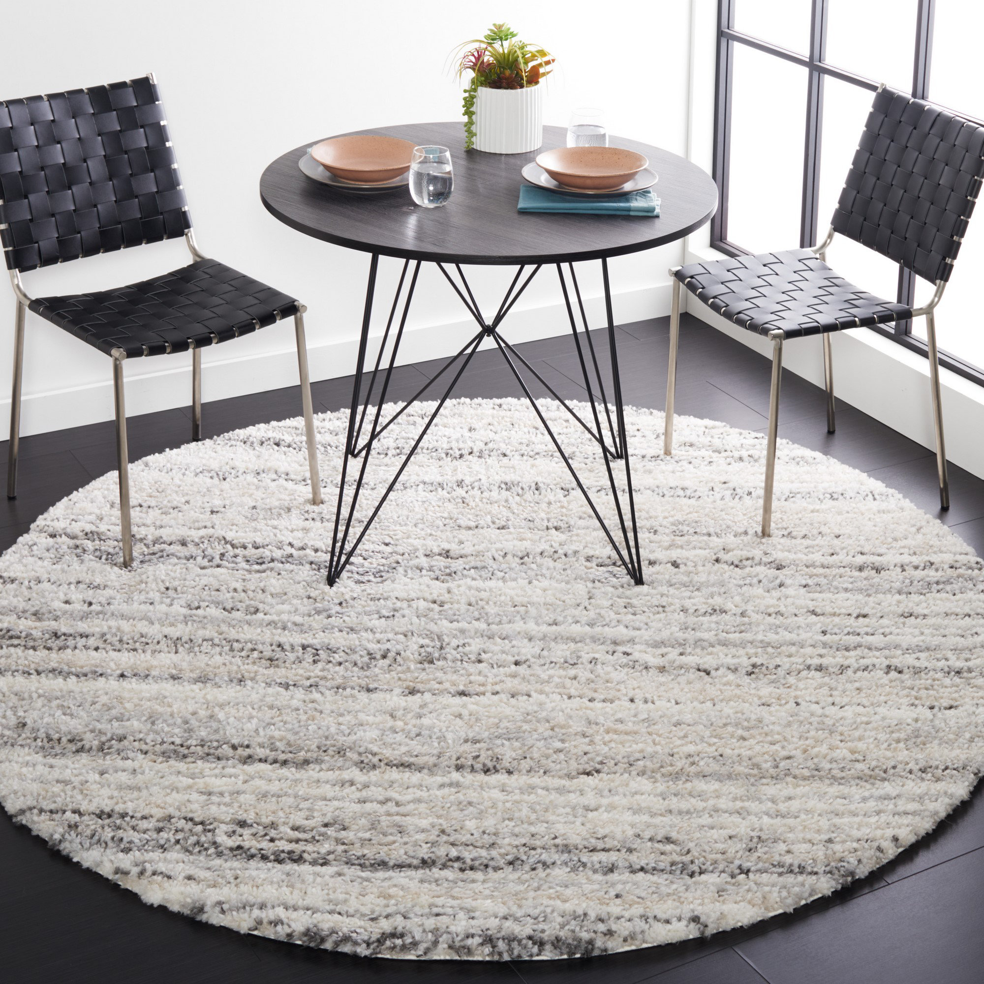 Steelside™ Mena Abstract Grey/Ivory Area Rug - Wayfair Canada