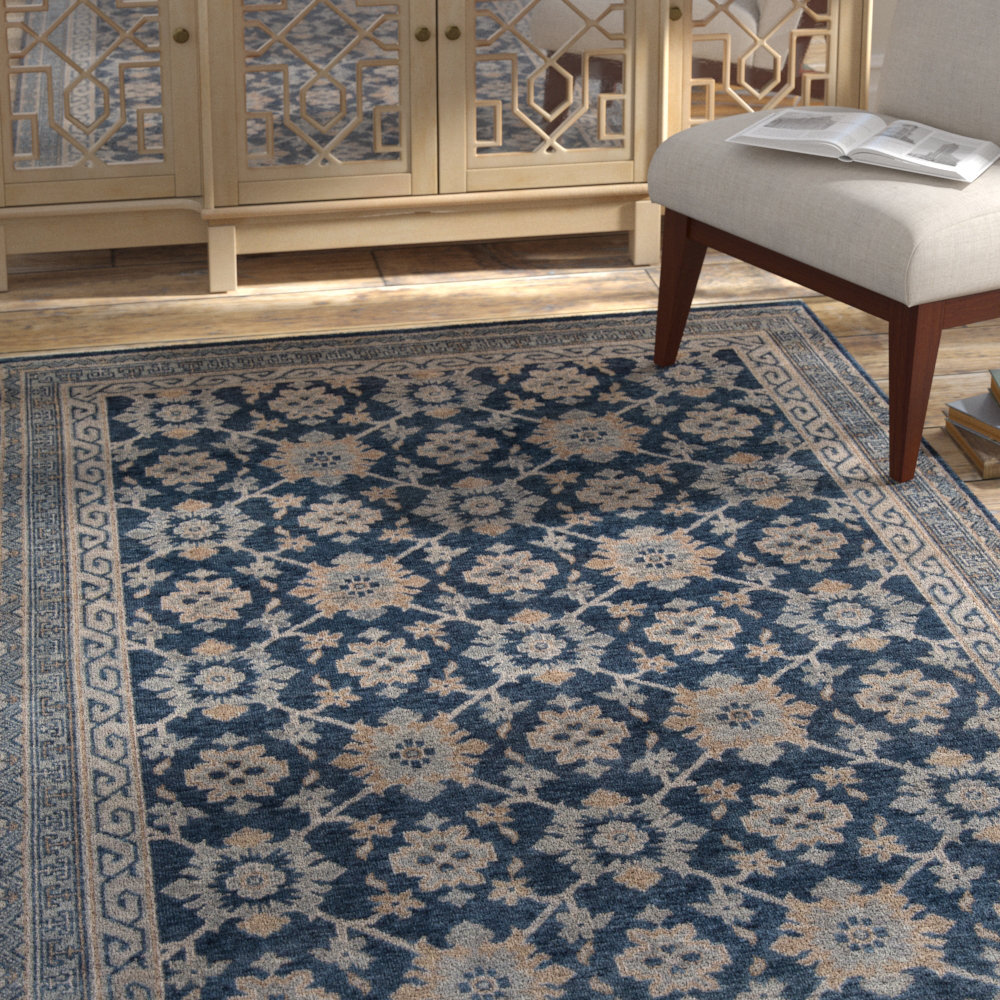 Bungalow Rose BANARBNR-1BLU Bungalow Rose Poviones Collectionrug Blue ...