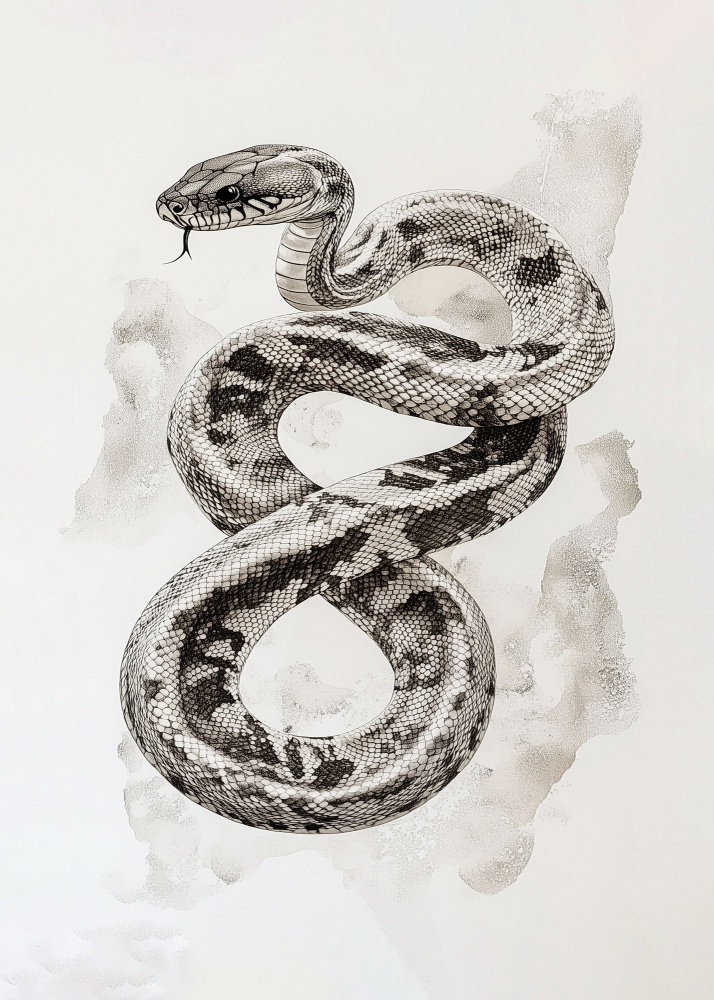 Lark Manor Snake On White Paper | Wayfair.co.uk