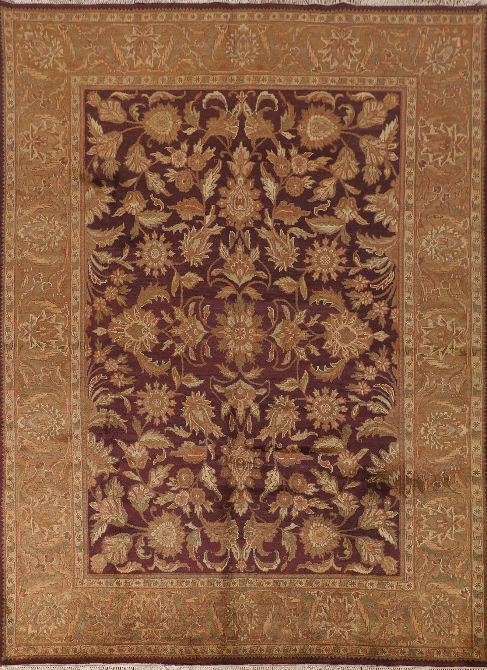 Rugsource Floral Purple Agra Indian Area Rug 8x10 | Wayfair