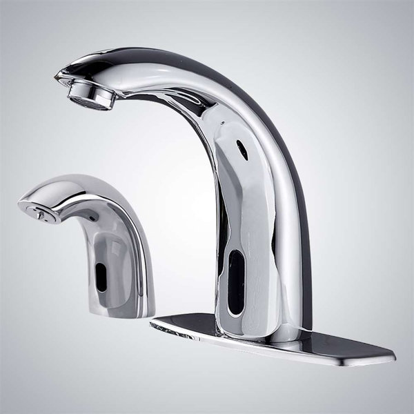 FontanaShowers Chrome Motion Sensor Faucet with Touchless Operation and ...