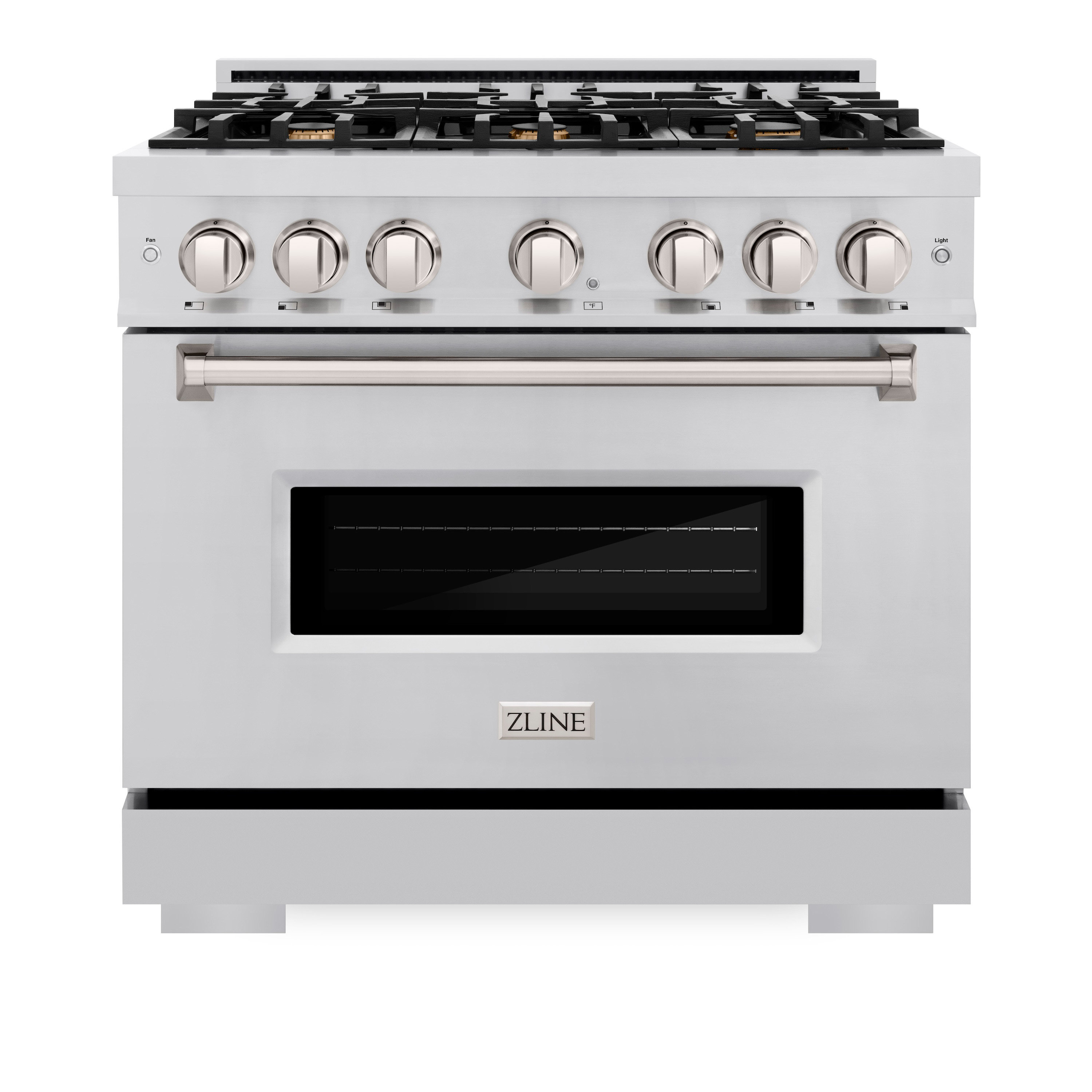 ZLINE 36 in. 5.2 cu. ft. Classic Dual Fuel Range with Gas Cooktop and ...