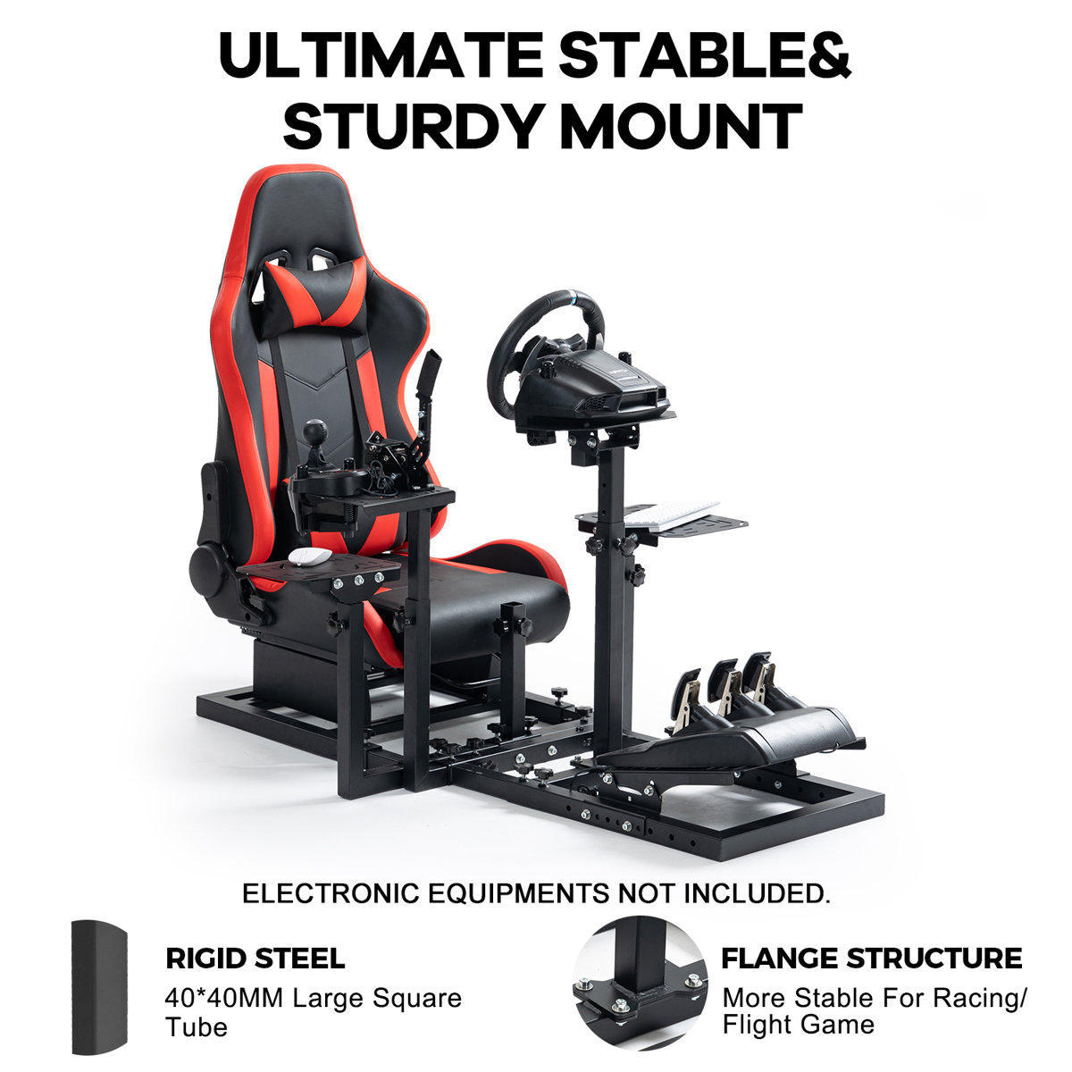 Anman Flight Simulator Cockpit With Racining Red Seat,NO Wheel Pedal ...