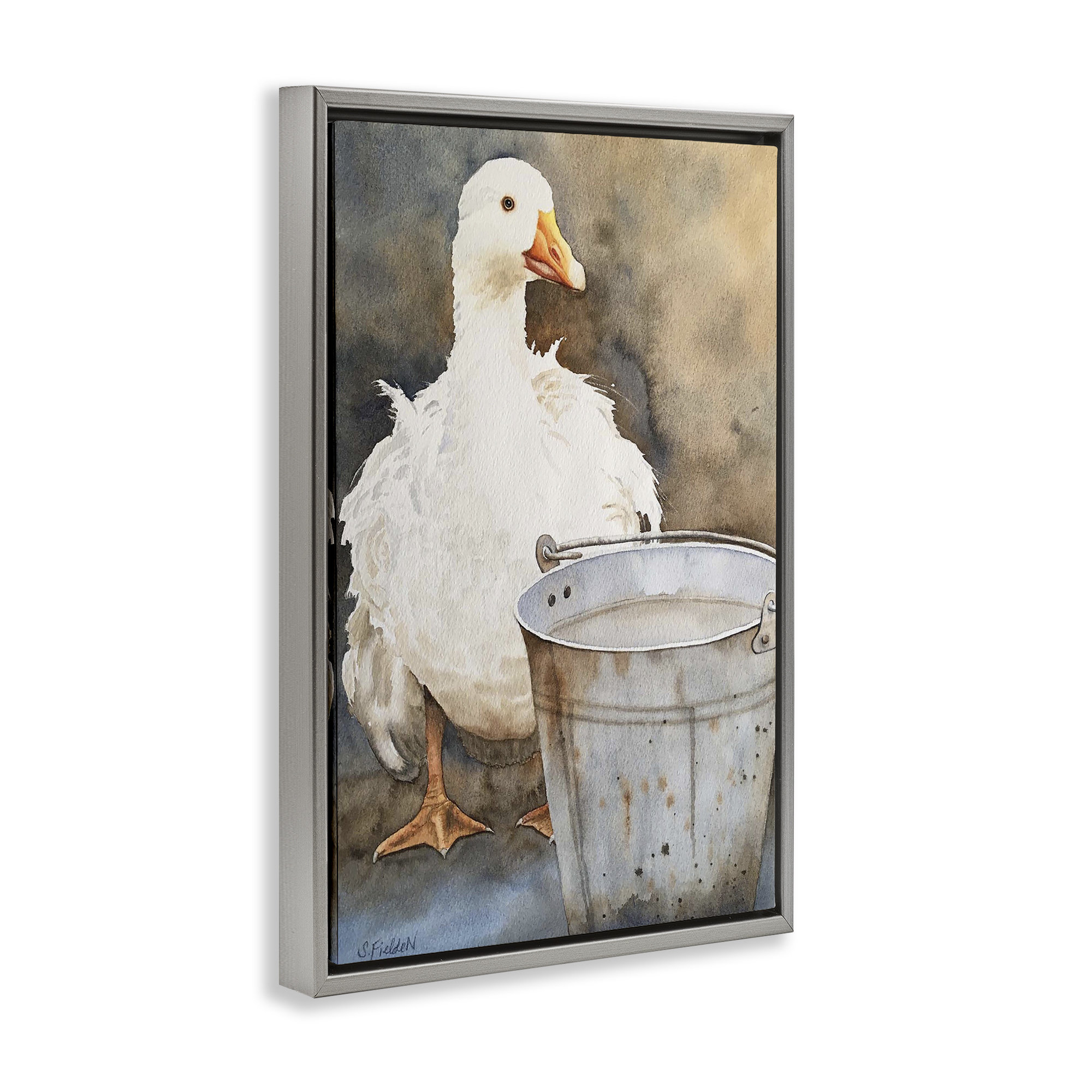 August Grove® Duck & Country Pail Floating Frame, design by Stephanie ...