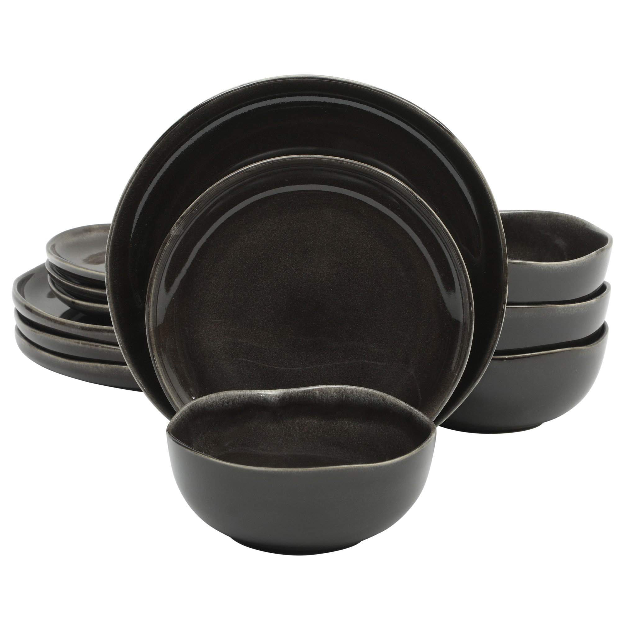 Gibson Soho Lounge Nardini 12 Piece (Service for 4) Plates and Bowls ...