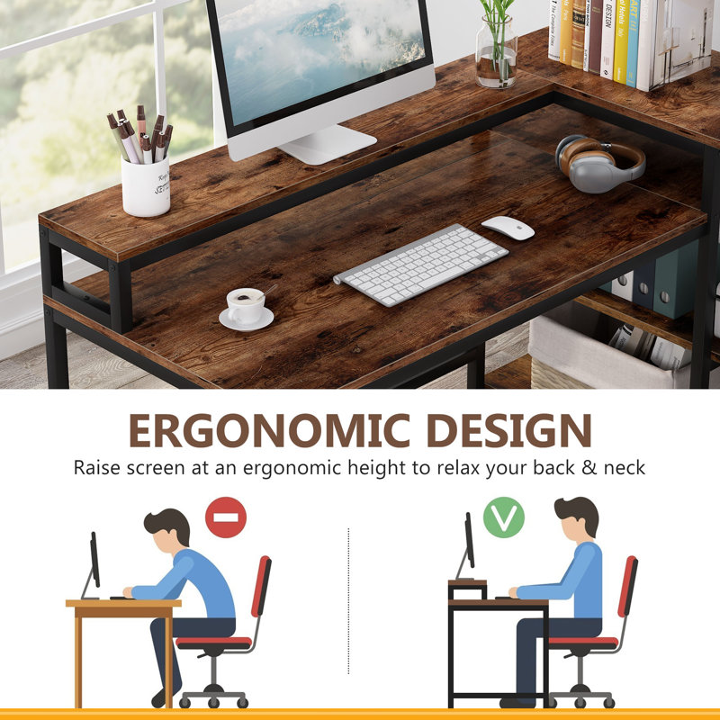 17 Stories Fahed 55'' Desk & Reviews | Wayfair