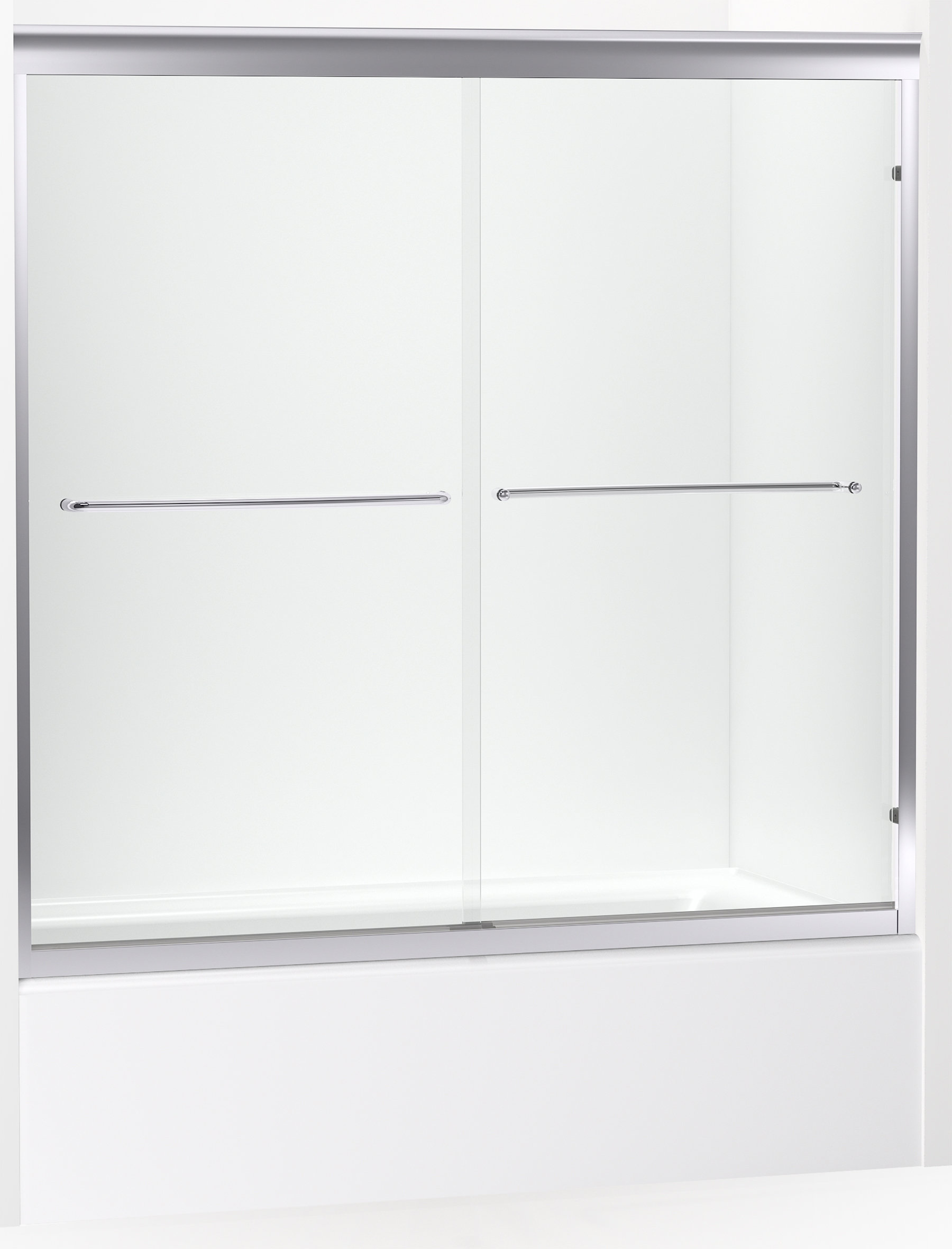 Kohler Fluence 54-5/8 - 59-5/8-In W X 58-In H Sliding Bath Door with 1/ ...