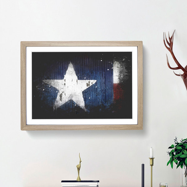 East Urban Home Flag of Texas - Picture Frame Graphic Art Print ...