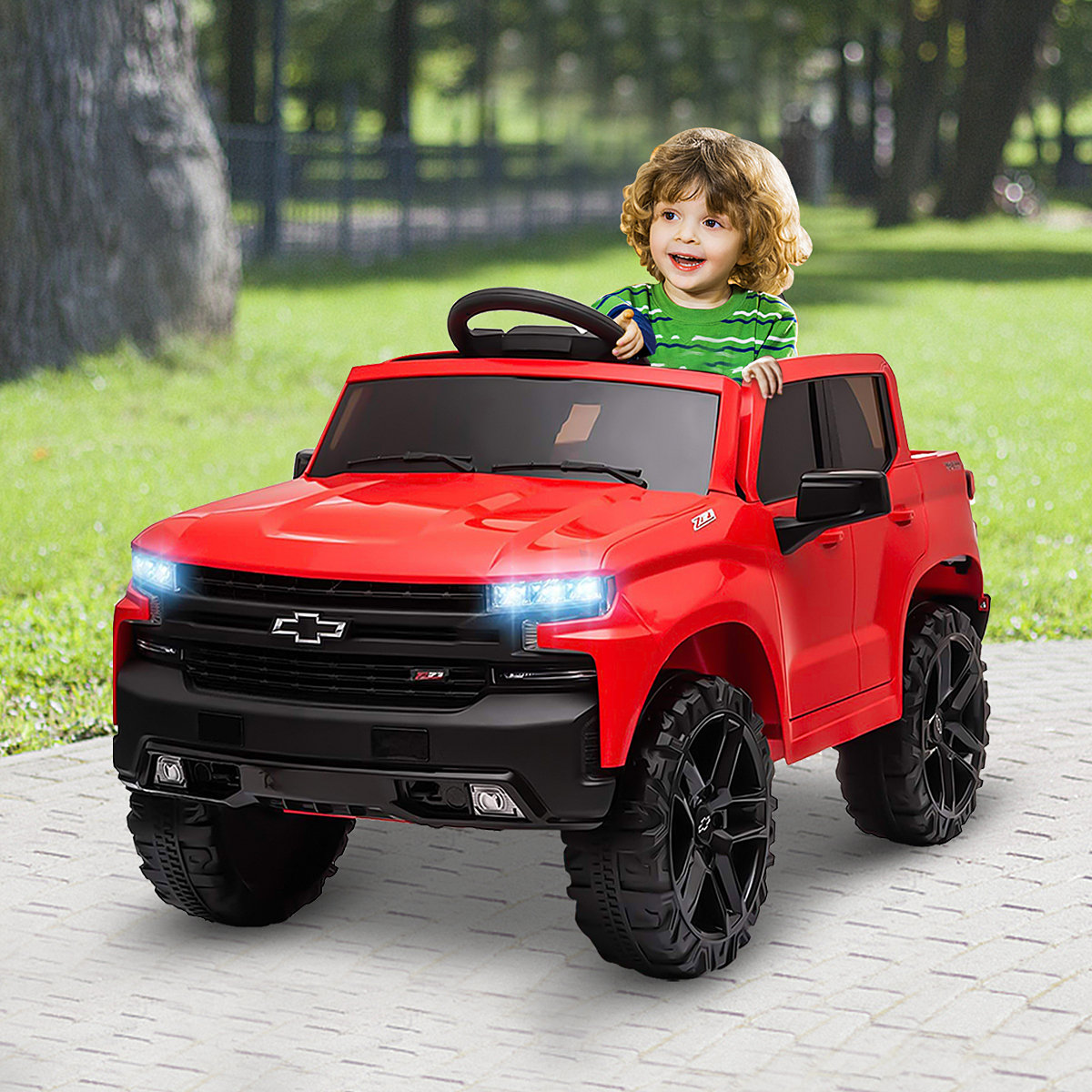 Kimbosmart 12V Chevrolet Licensed Kids Ride On SUV Car and Truck ...