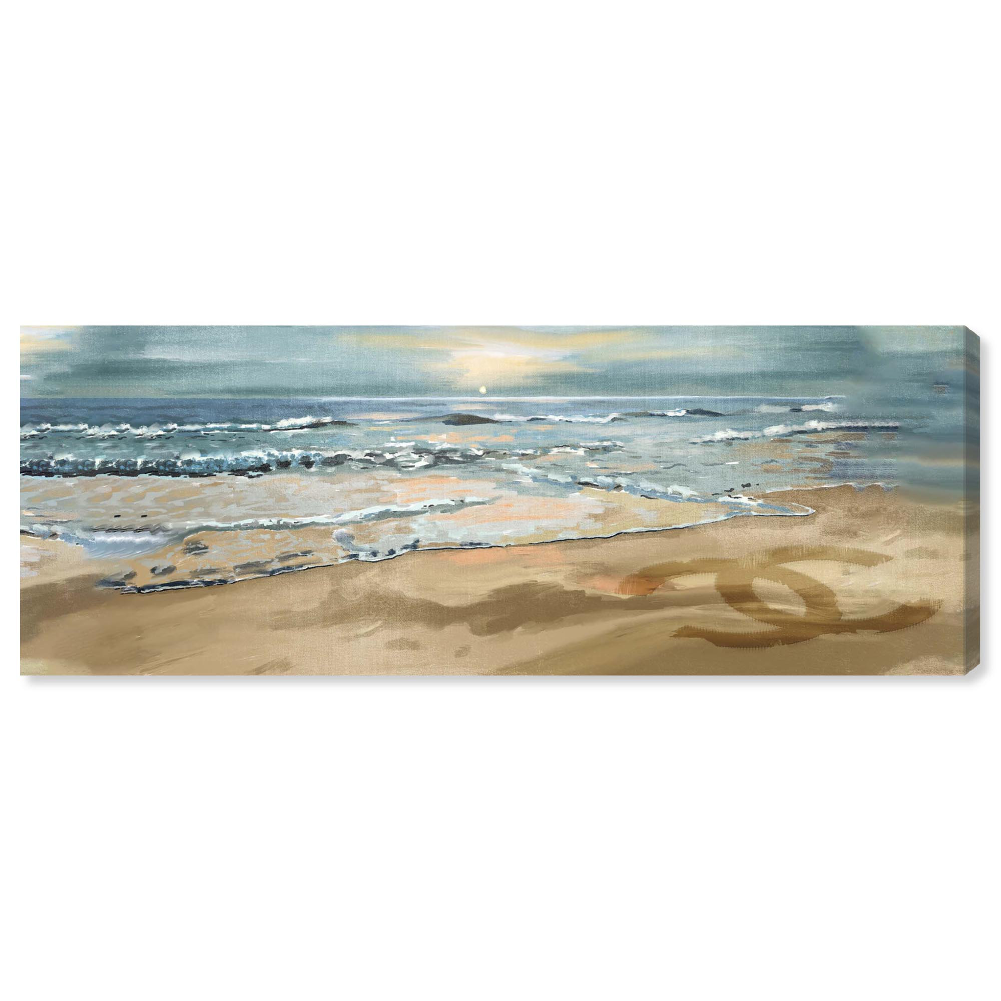 Art Remedy Relaxing Time at the Beach Panoramic Canvas Coastal Art by ...