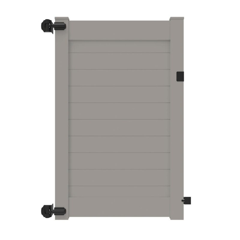 Barrette Outdoor Living Horizontal Fence Gray Vinyl Privacy Gate | Wayfair