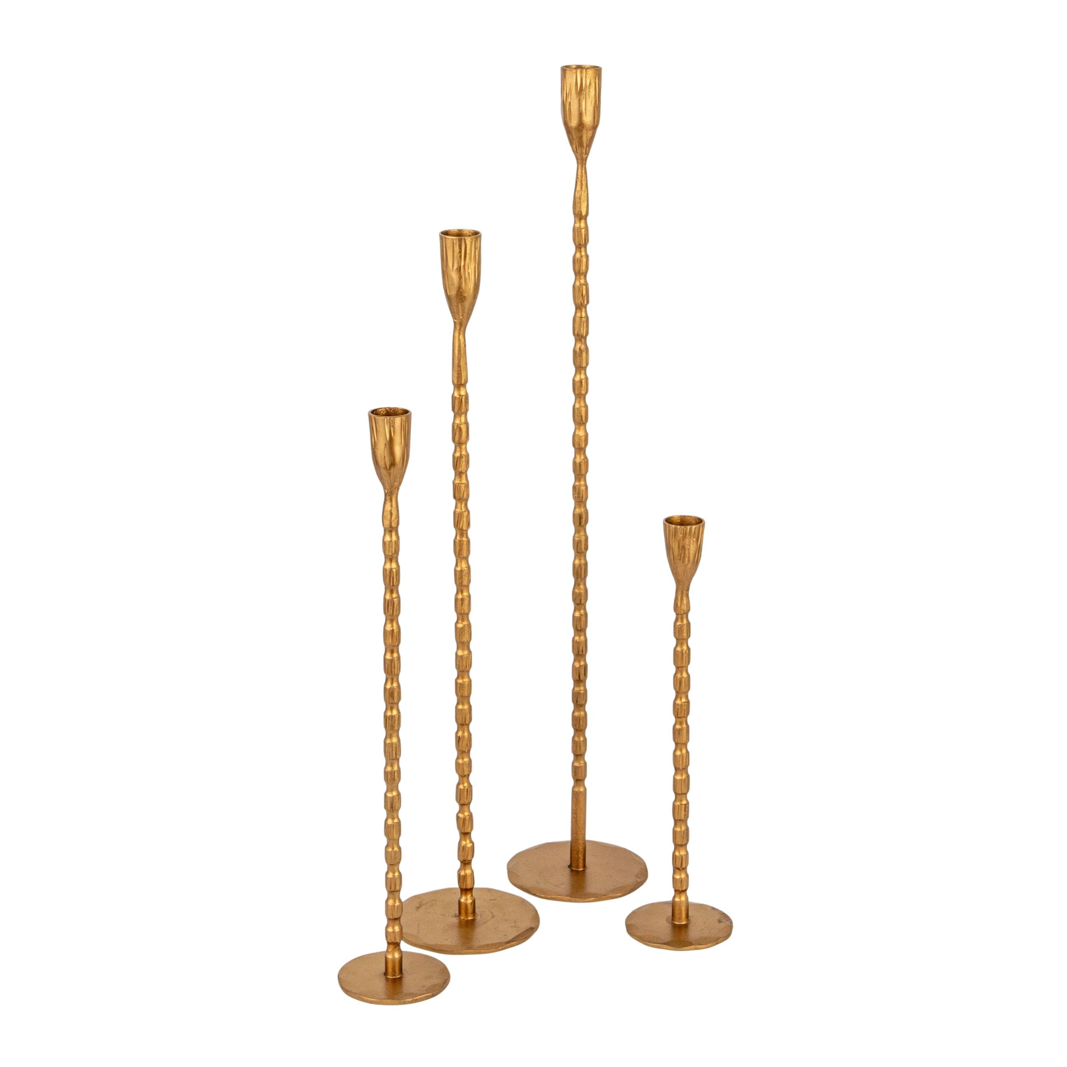 Mercer41 4-Piece Hand-Forged Cast Metal Taper Holders | Wayfair
