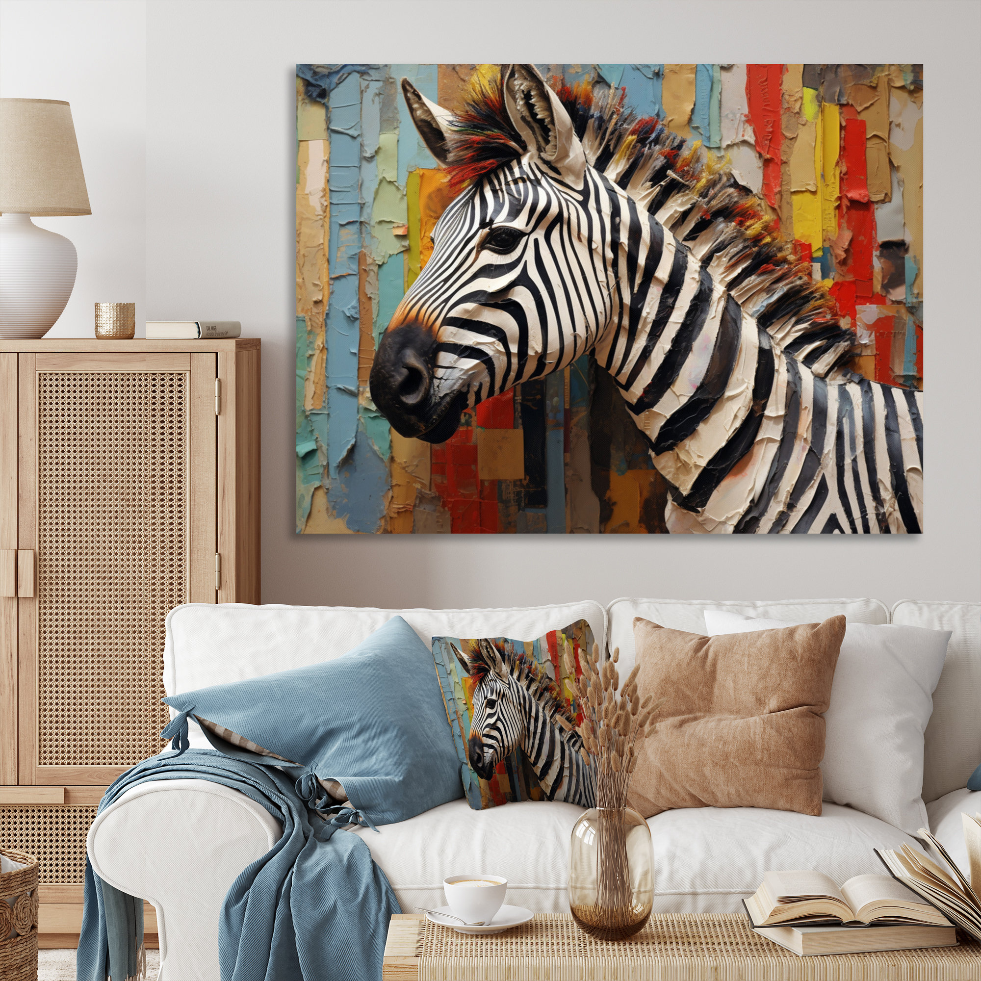 Ebern Designs Vintage Zebra Collage I On Canvas Print - Wayfair Canada