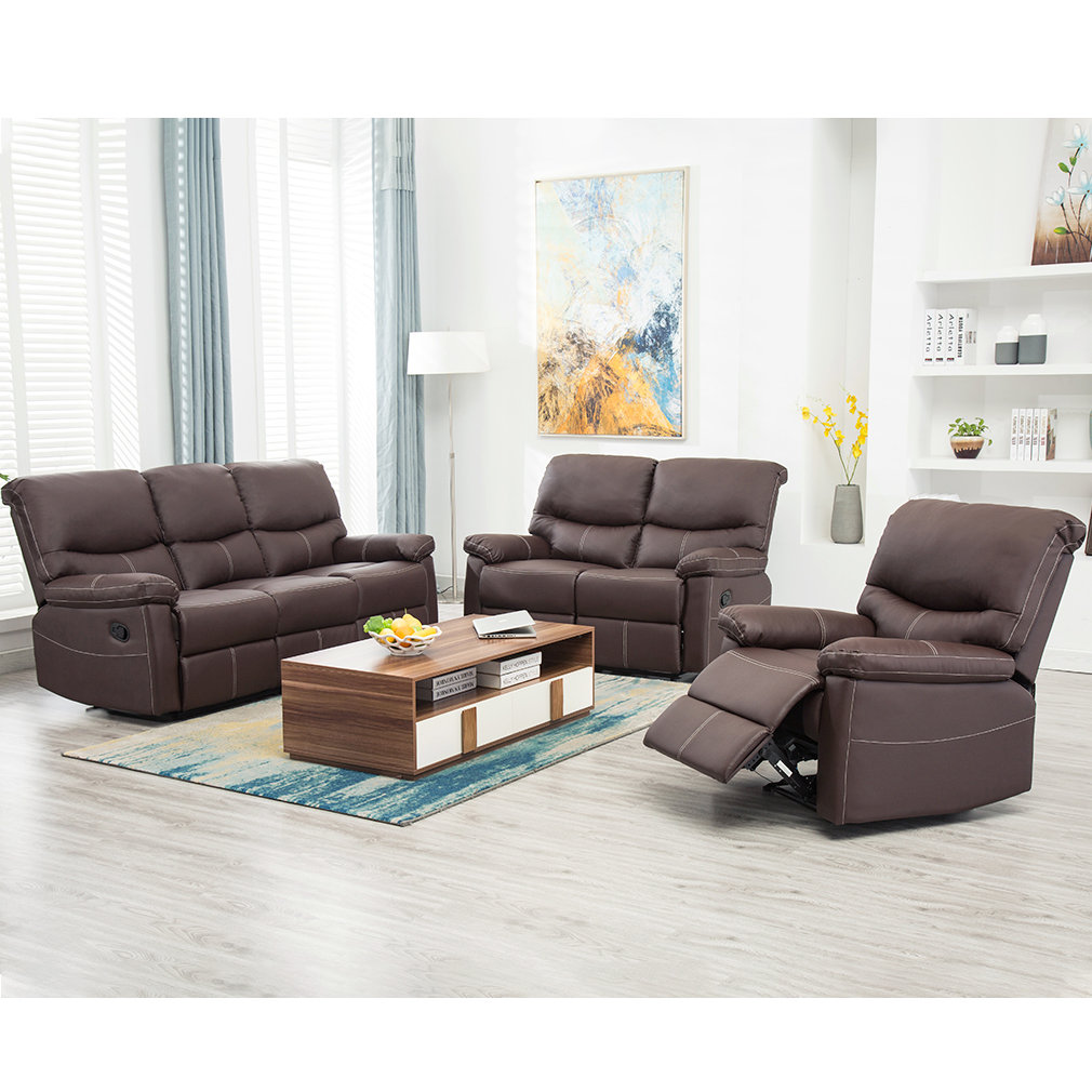 Hokku Designs Anyea 3 Piece Standard Living Room Set | Wayfair