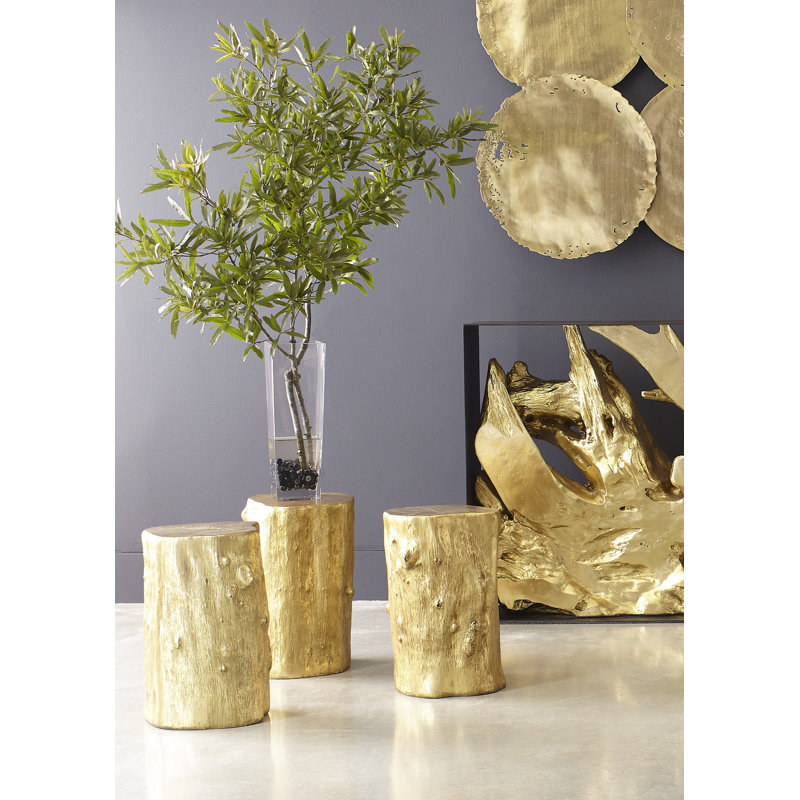 Phillips Collection Cast Oil Drum Wall Discs, Gold Leaf, Set of 4 ...