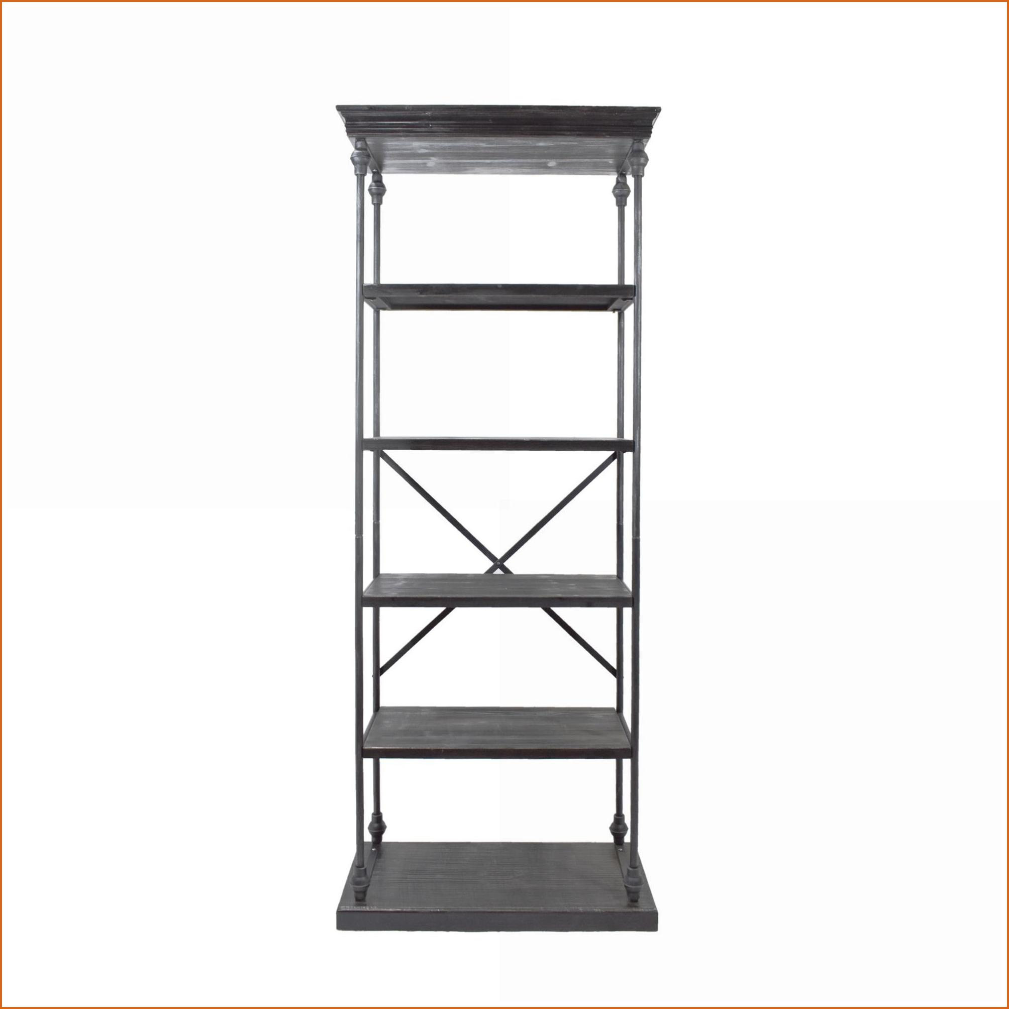 Latitude Run® Industrial Bookshelf, 5 Fir Wood Open Shelves with ...