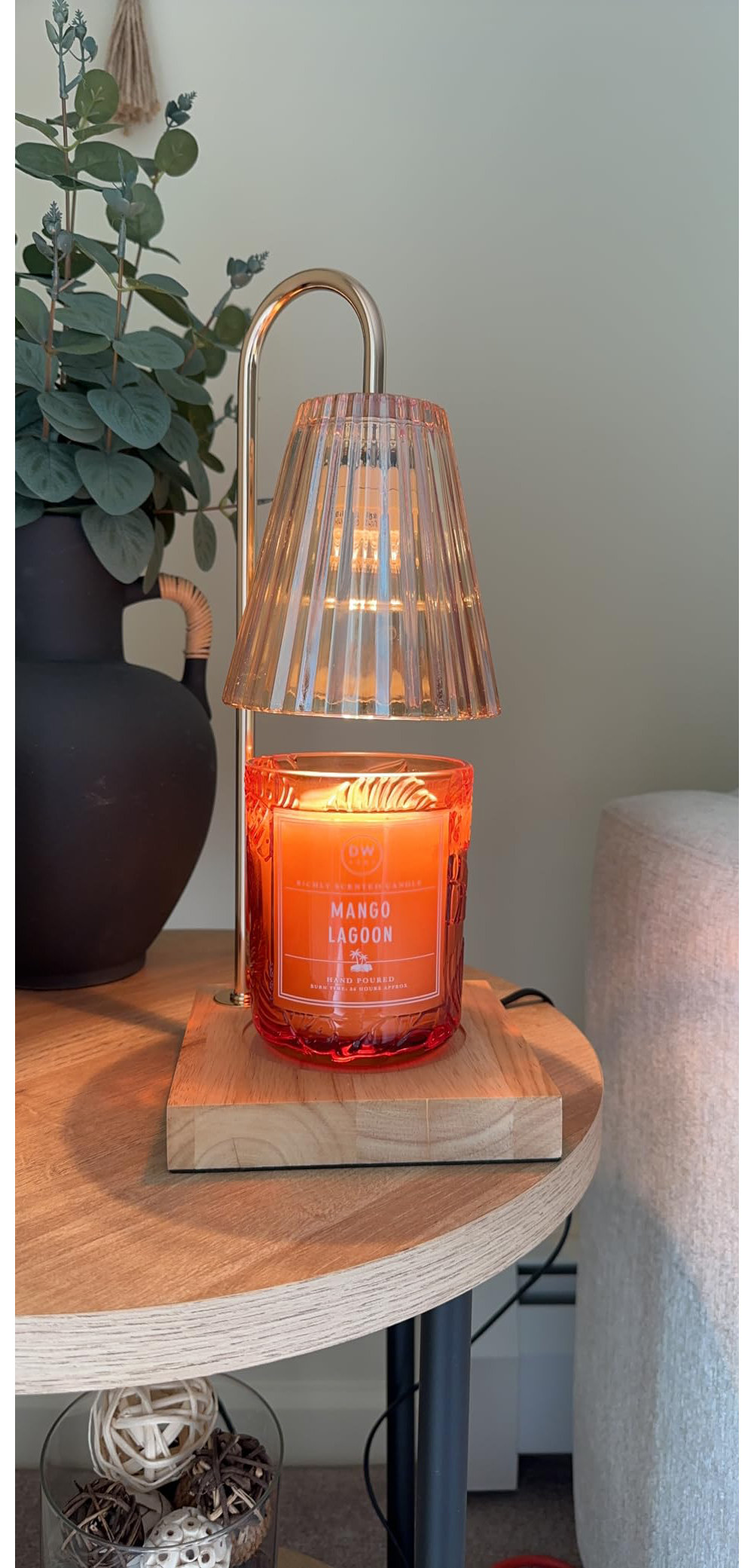 Latitude Run® Dimmable Wax Melt Warmer Lamp with Amber shade and Timer ...