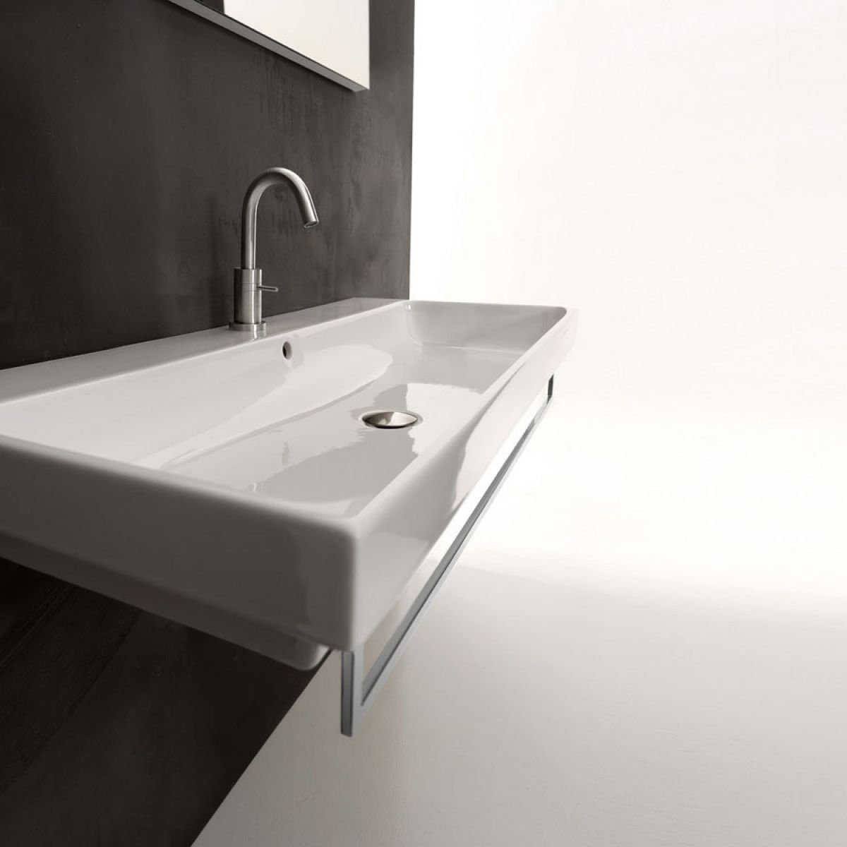 WS Bath Collections Normal Ceramic Rectangular Vessel Bathroom Sink ...
