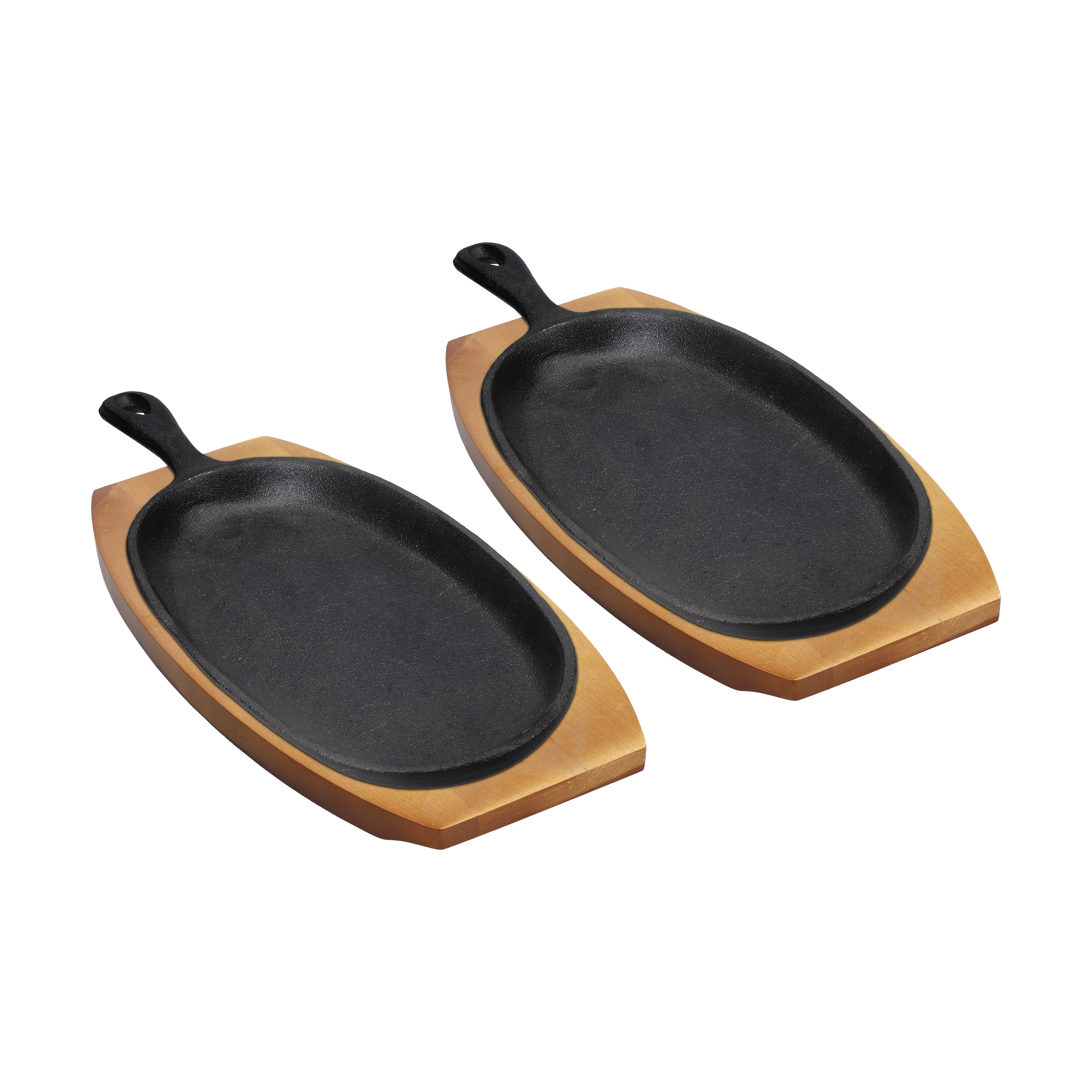 KitchenCraft World of Flavours Oriental Sizzle Platters, Set of 2 Cast ...