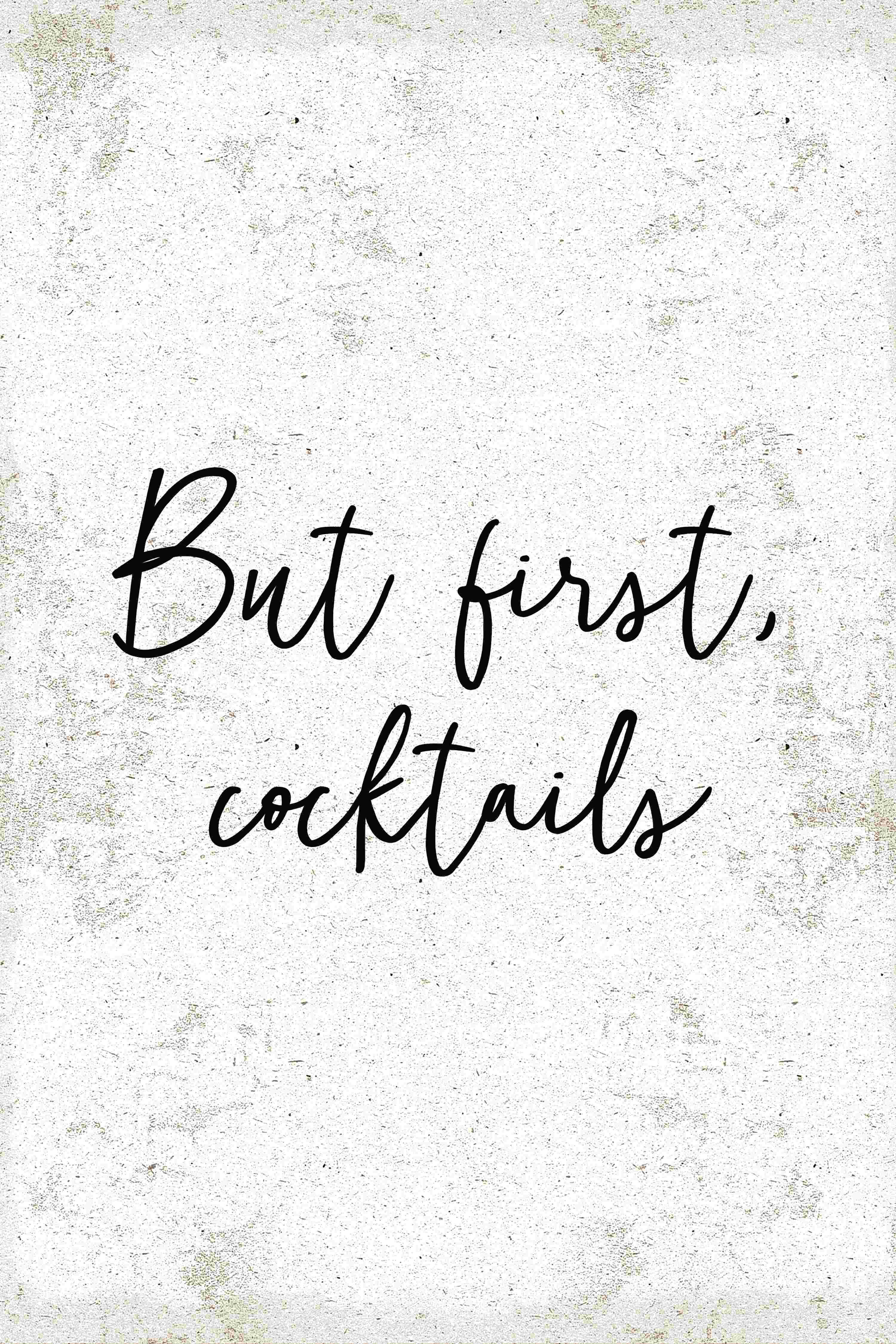 Trinx But First Cocktails - Wrapped Canvas Textual Art | Wayfair