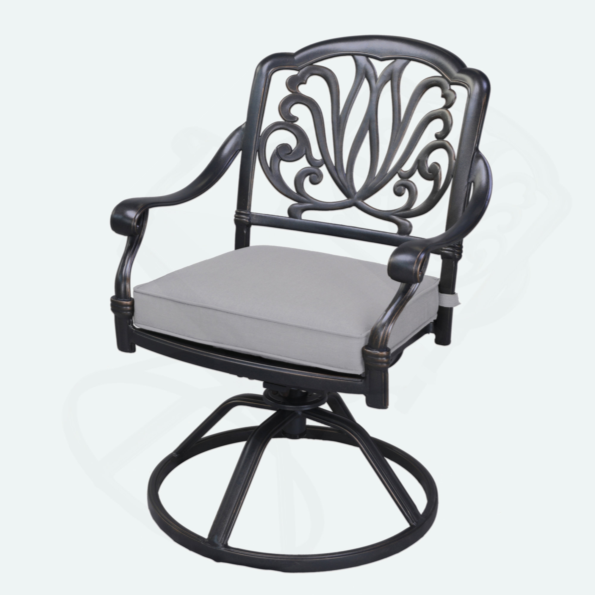 Canora Grey Patio Outdoor Aluminum Dining Swivel Rocker Chairs With ...