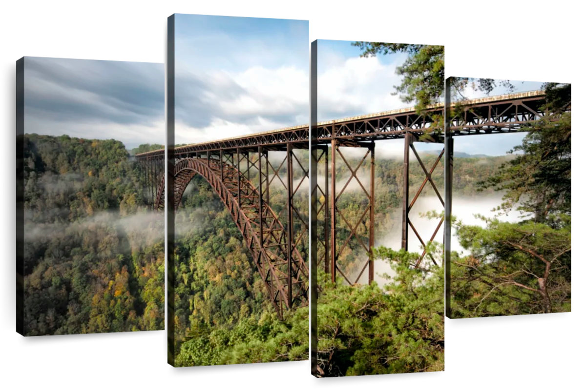 Elephant Stock Foggy New River Gorge Bridge | Wayfair
