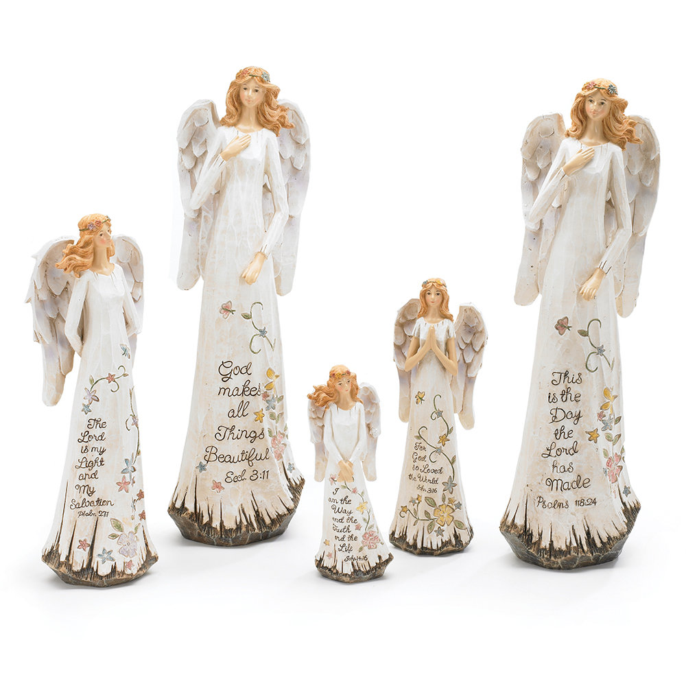 Wildon Home® Tonganoxie 5 Piece Tonganoxie Angels Figurine Set | Wayfair