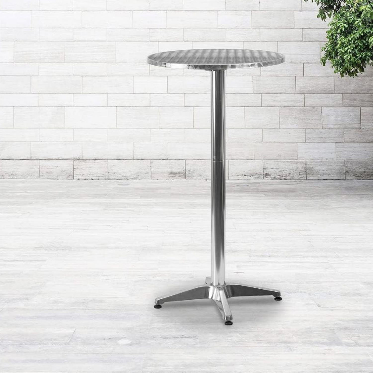 Latitude Run® 23.25" Round Indoor-Outdoor Bar Height Table with Flip-Up ...