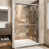 LOONGFIELD 44"-48" W X 72" H Aluminum Frame Double Sliding Shower Door ...