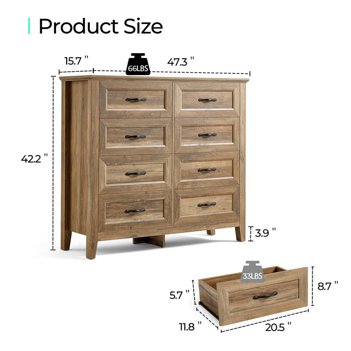 Lark Manor Anyah 8 - Drawer Dresser & Reviews | Wayfair
