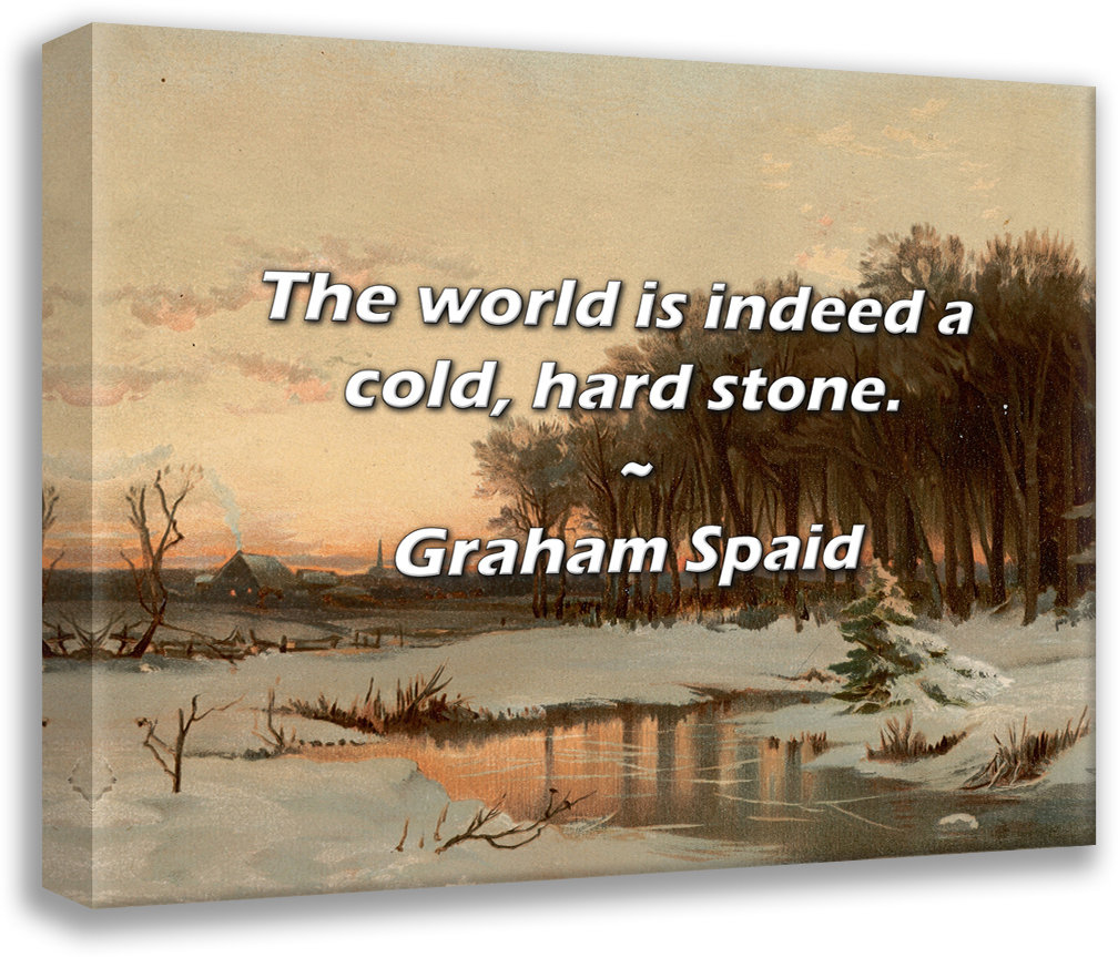 Trinx Graham Spaid Quote: The world is indeed a cold, hard stone. | Wayfair