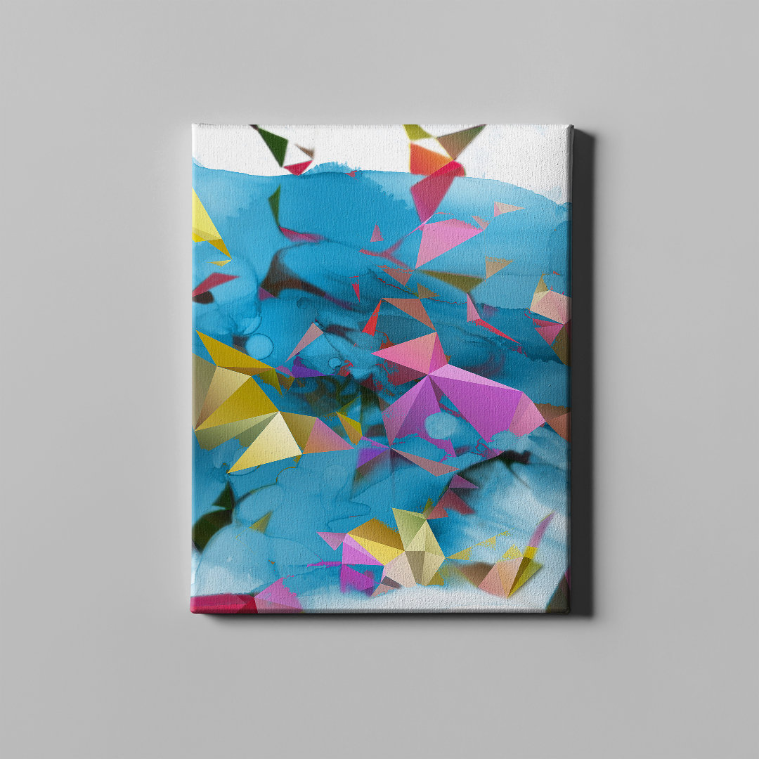 Brayden Studio Blue Origami Abstract | Wayfair